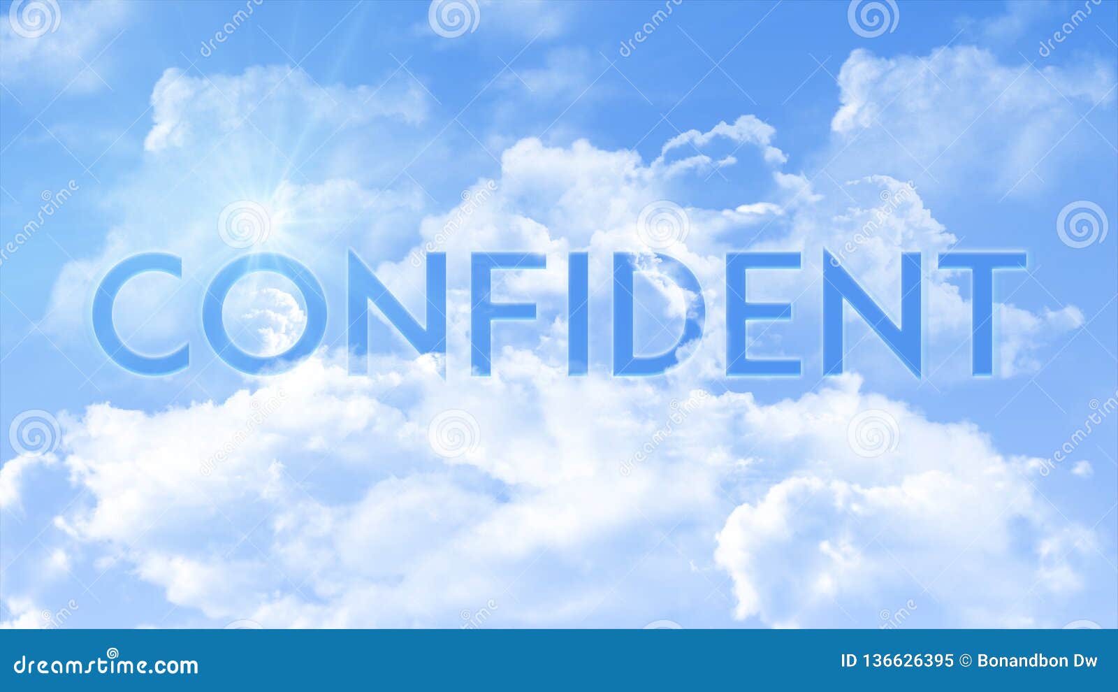Word CONFIDENT in the Clouds, Blue Sky Colors Stock Illustration ... Word CONFIDENT in the Clouds, Blue Sky Colors Stock Illustration ...
