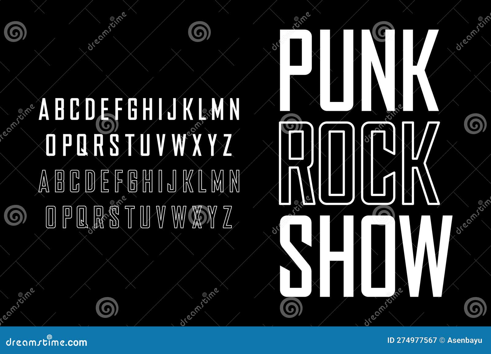 Unique Condensed Display Font Vector With Ligature Style ...