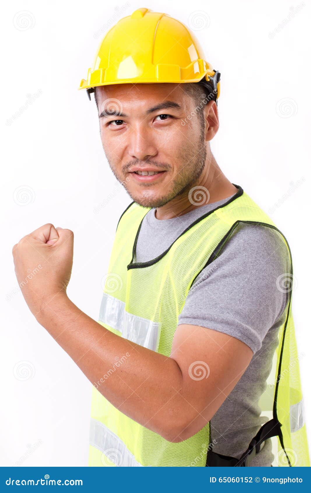 Strong and Confident Construction Worker Stock Photo - Image of heavy ...