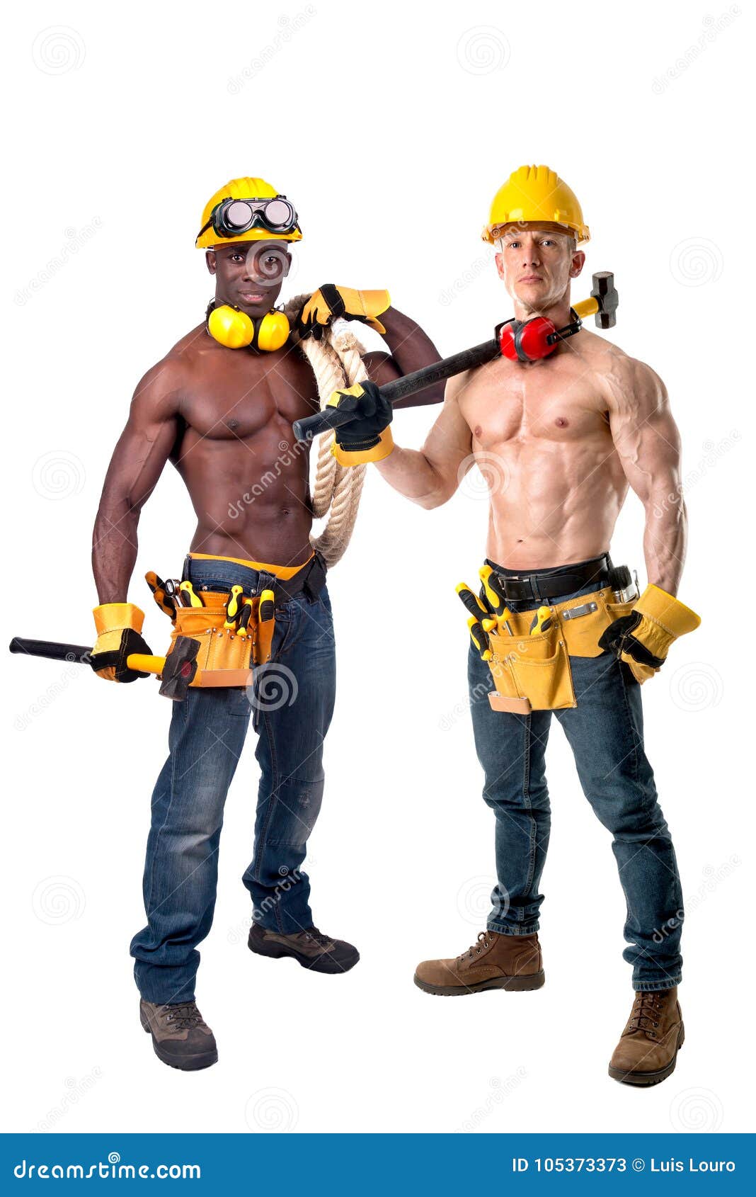 Strong Construction Workers Stock Image - Image of professional ...