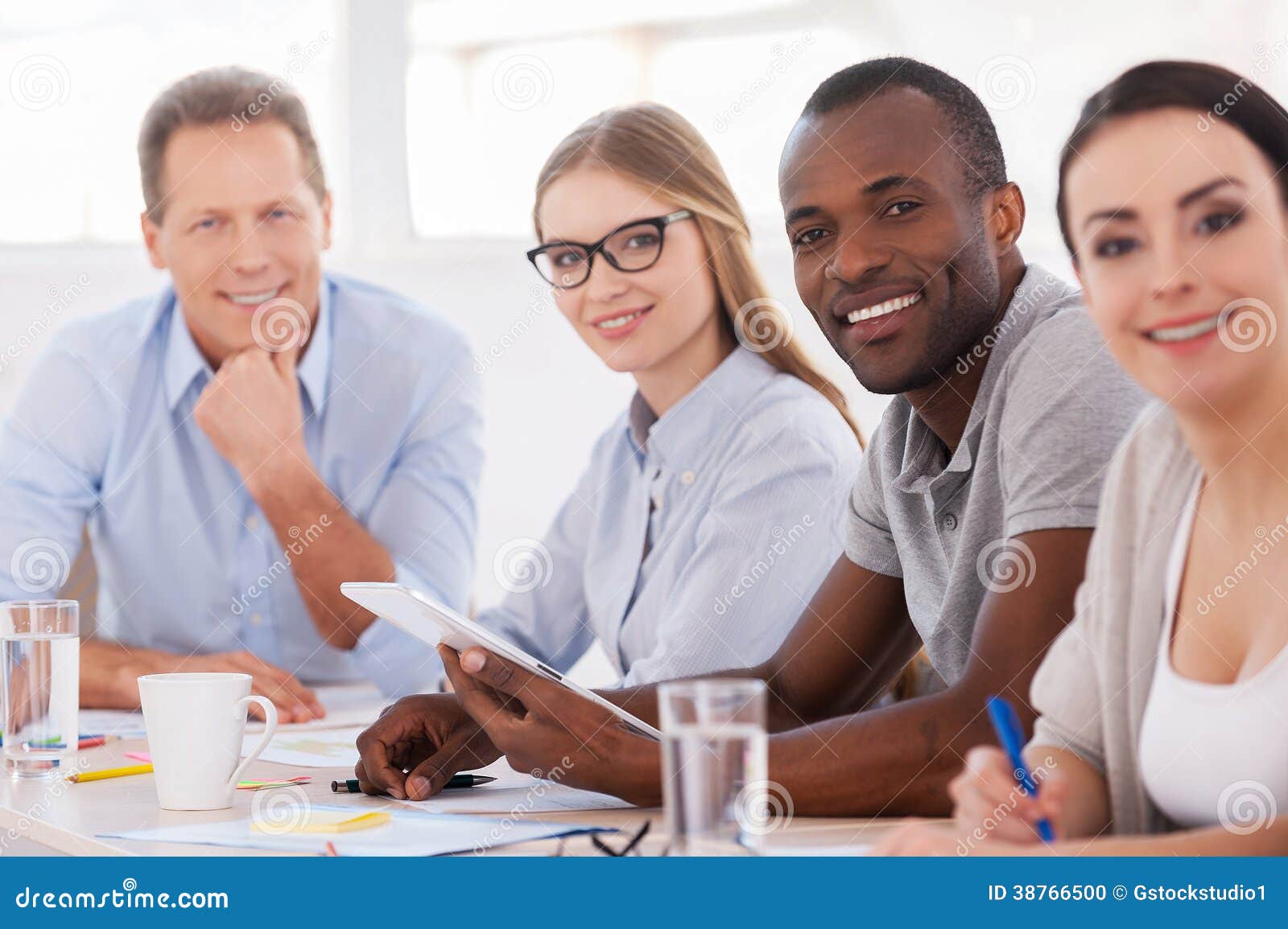 Strong and creative team. stock photo. Image of group - 38766500