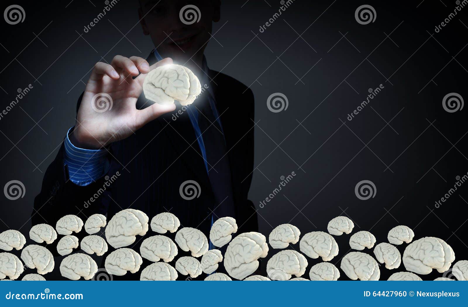 Strong creativity ability stock photo. Image of brain - 64427960
