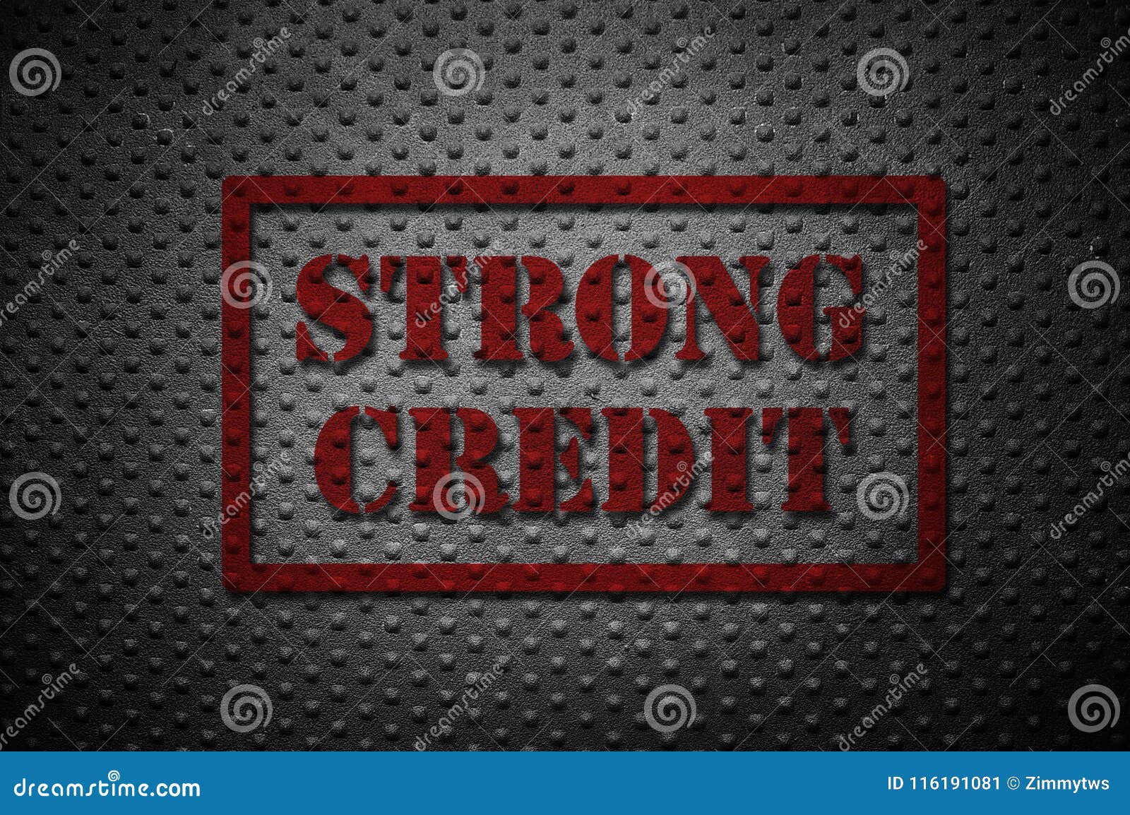 Strong Credit concept stock illustration. Illustration of economic ...