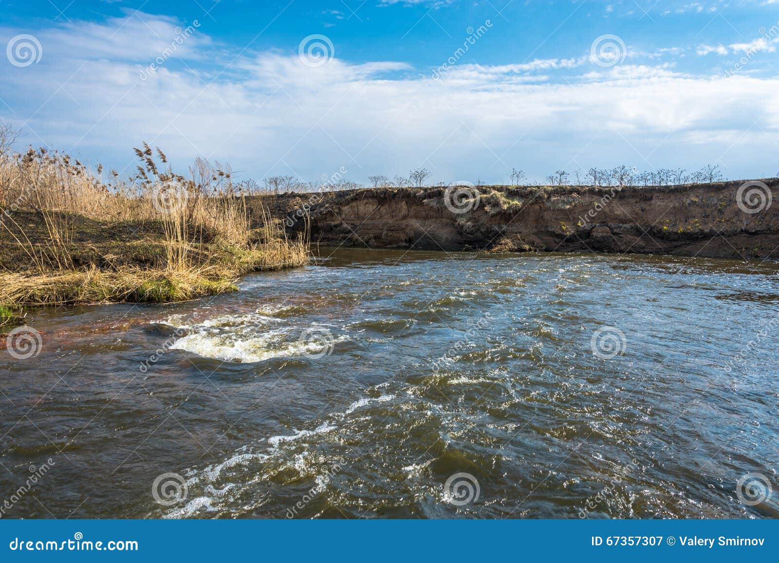 A Strong Current in a Small River. Stock Image - Image of travel ...