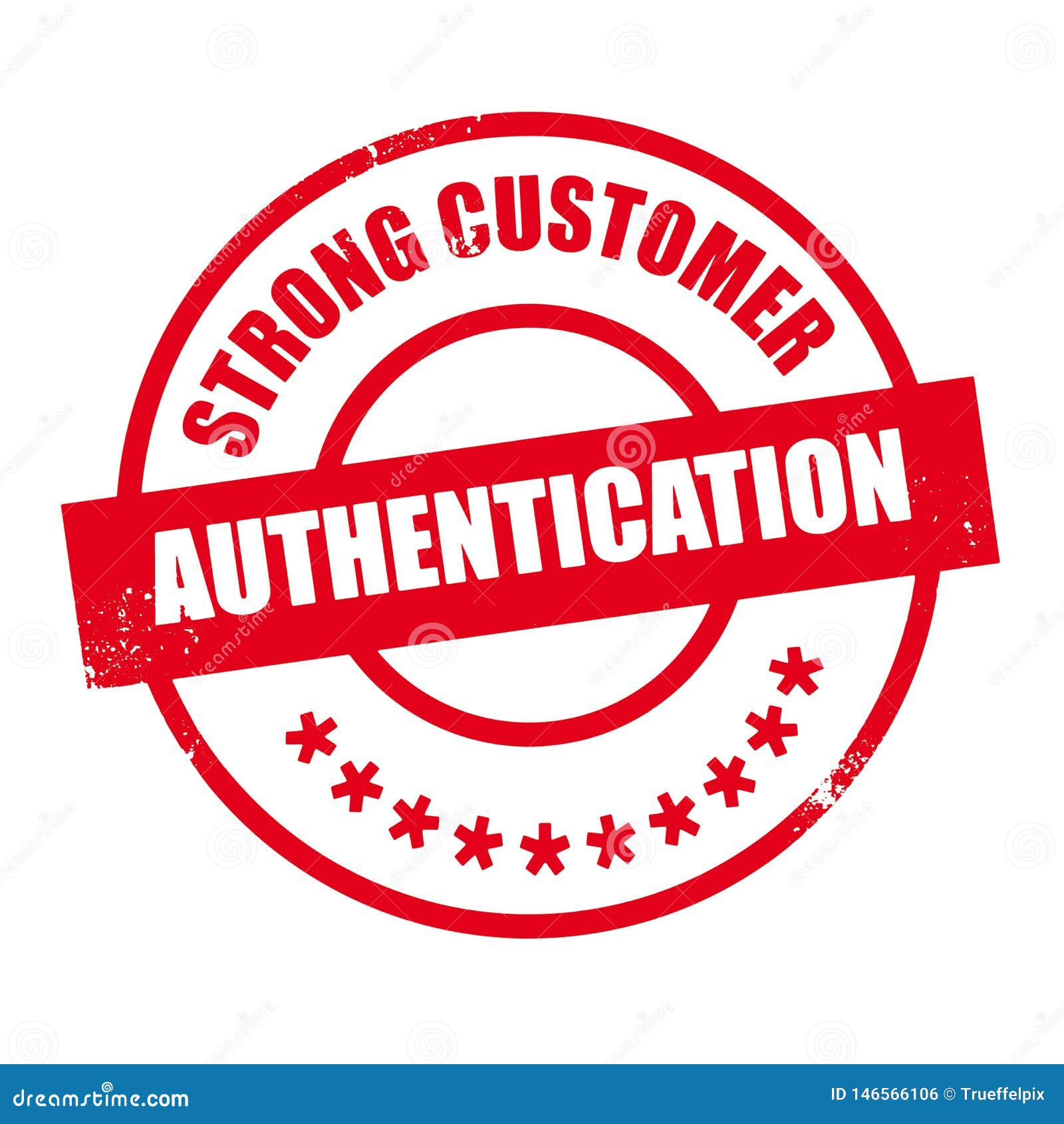 Strong Customer Authentication Anniversary Red Grunge Stamp Stock ...