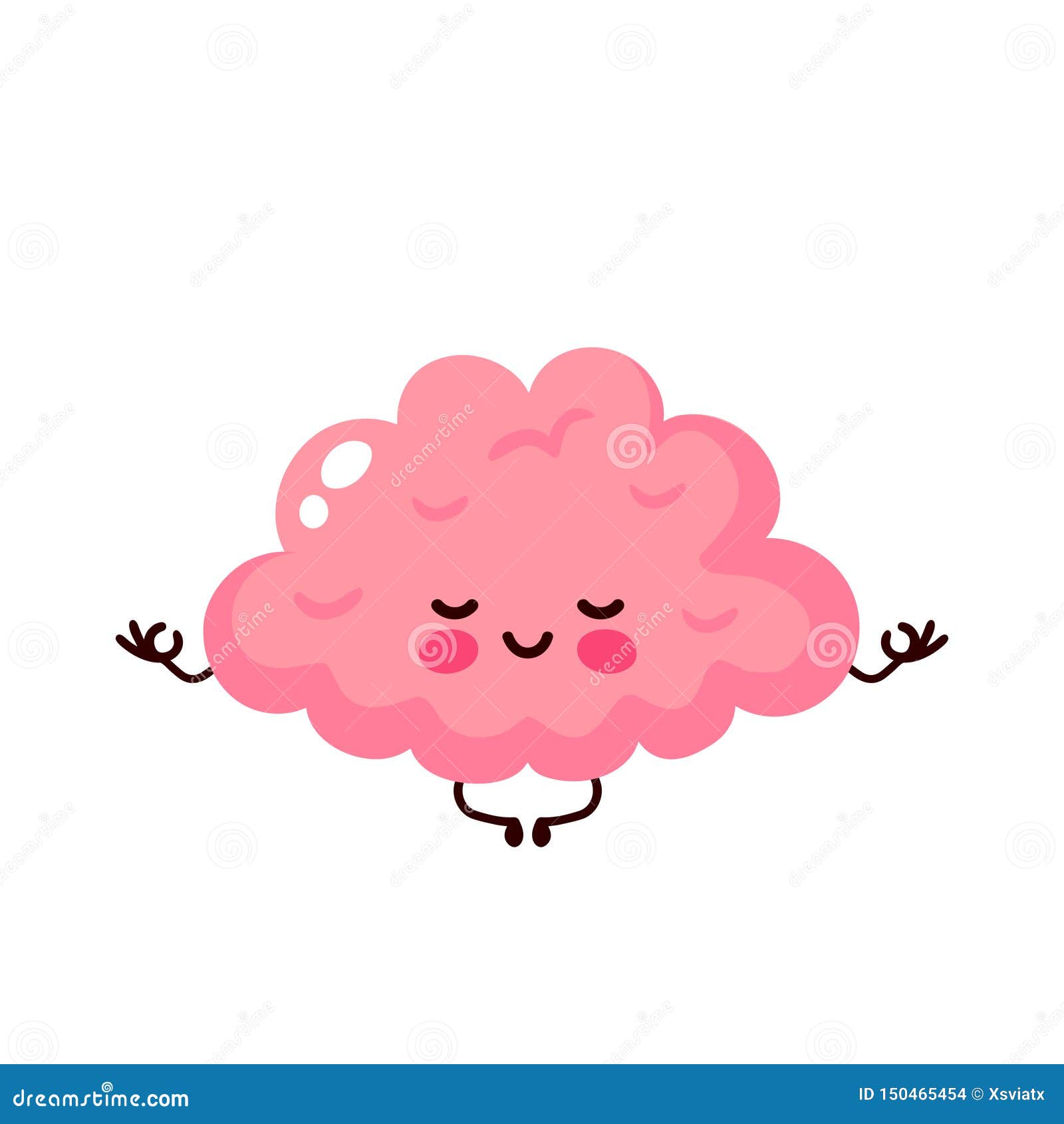 Strong Cute Healthy Happy Human Brain Meditate Stock Vector ... Strong Cute Healthy Happy Human Brain Meditate Stock Vector ...