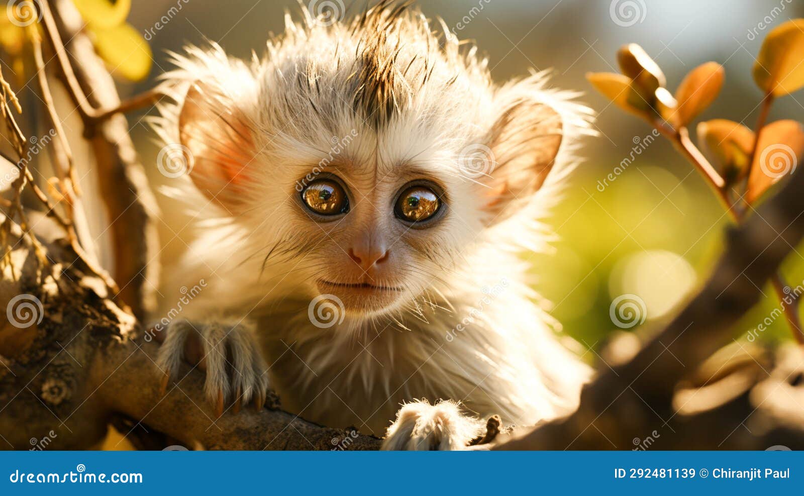 A Strong Cute Primate in the Wild Looking at Camera Stock Image - Image ...