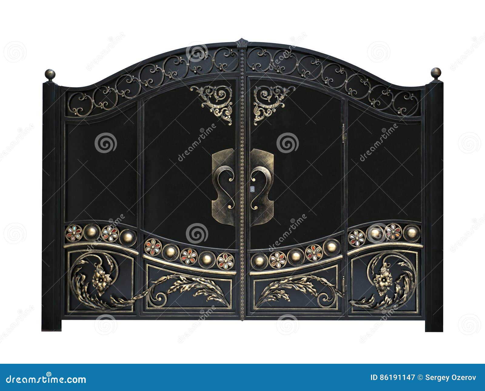 Strong decorative gate . stock image. Image of gate, design - 86191147