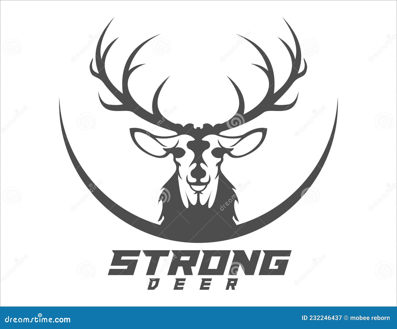 Strong Deer The Athlete Performs The Exercise For Biceps With Dumbbells ...