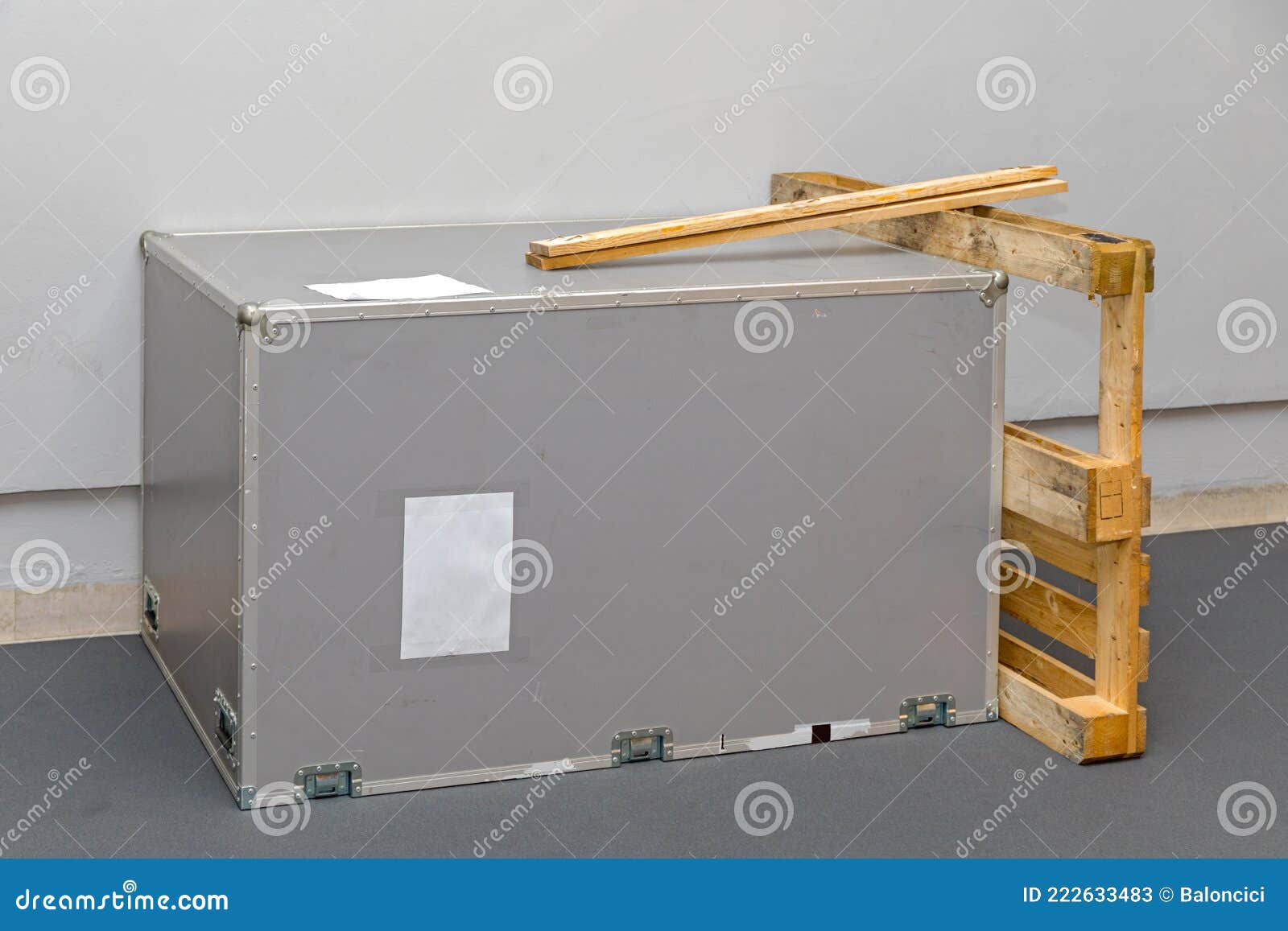Strong Delivery Box stock image. Image of grey, strong - 222633483