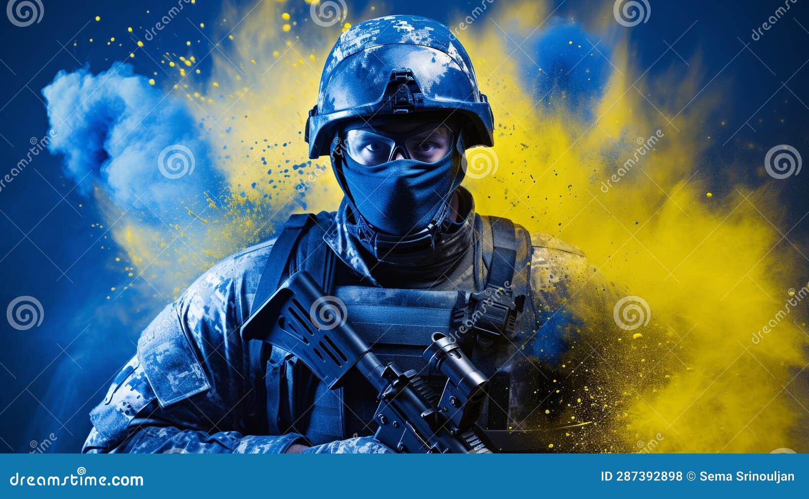 Strong and Determined Young Soldier To Overcome Obstacles. - Generative ...