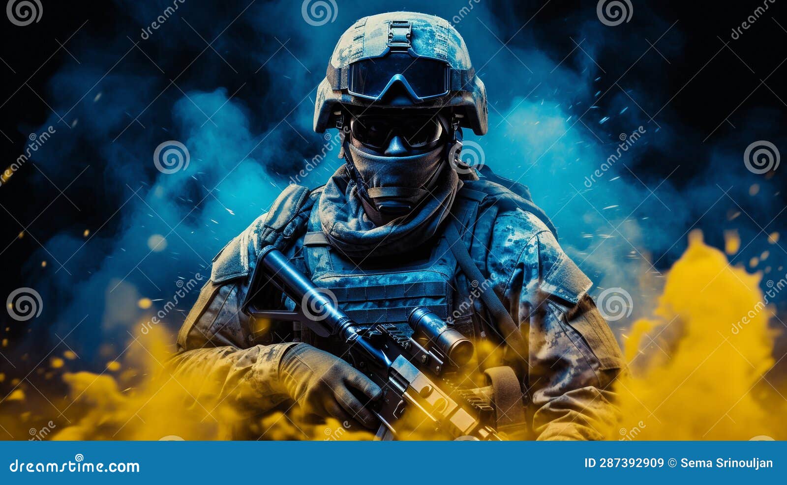 Strong and Determined Young Soldier To Overcome Obstacles. - Generative ...