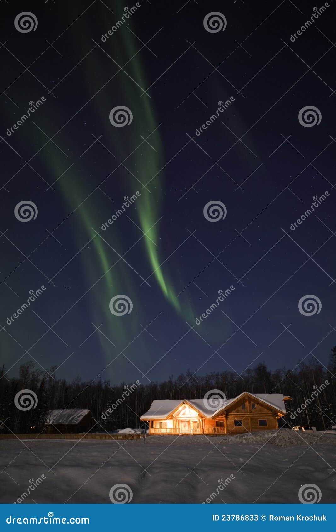 Strong Display of Northern Lights Stock Image - Image of borealis ...