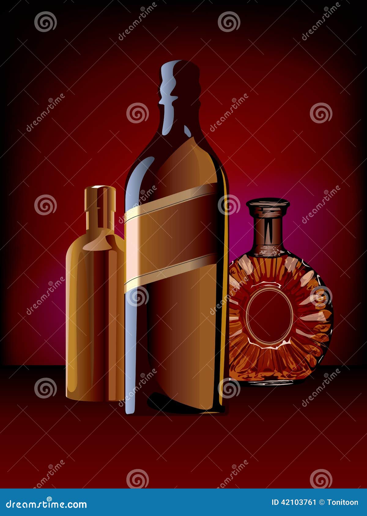 Strong Drink Label Design Template. Patterned Vintage Monogram With ...