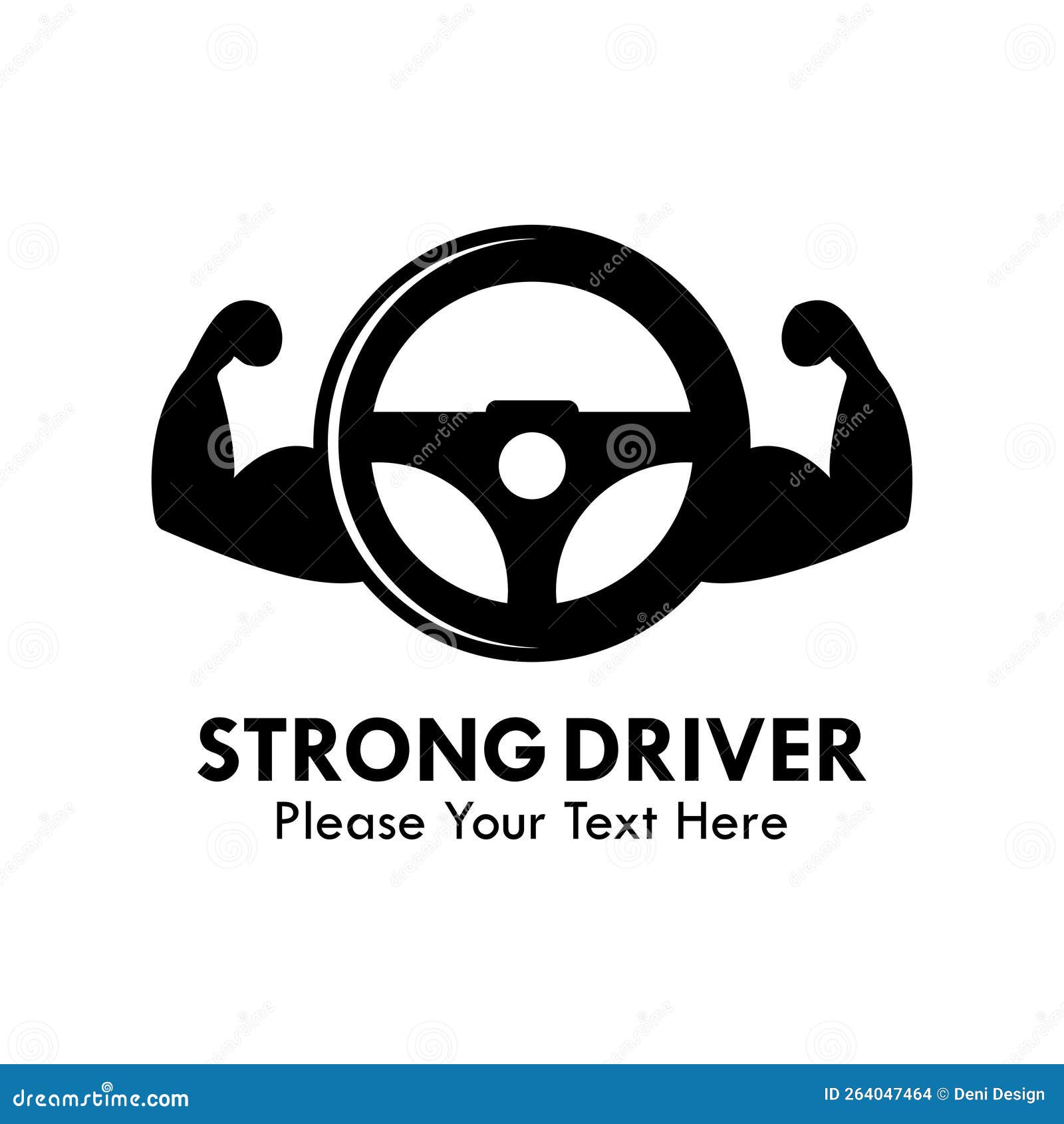 Strong driver logo stock vector. Illustration of auto - 264047464