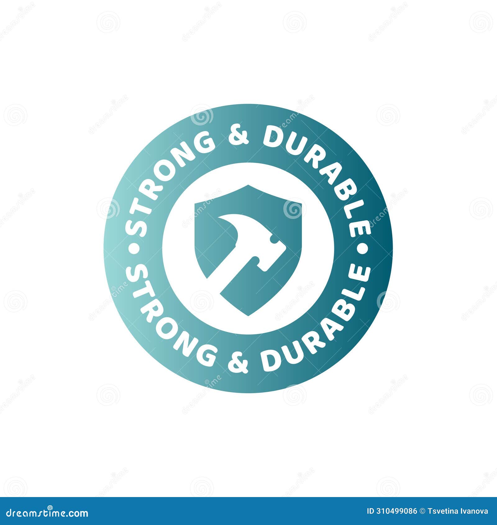 Strong and Durable Vector Label Stock Vector - Illustration of ...