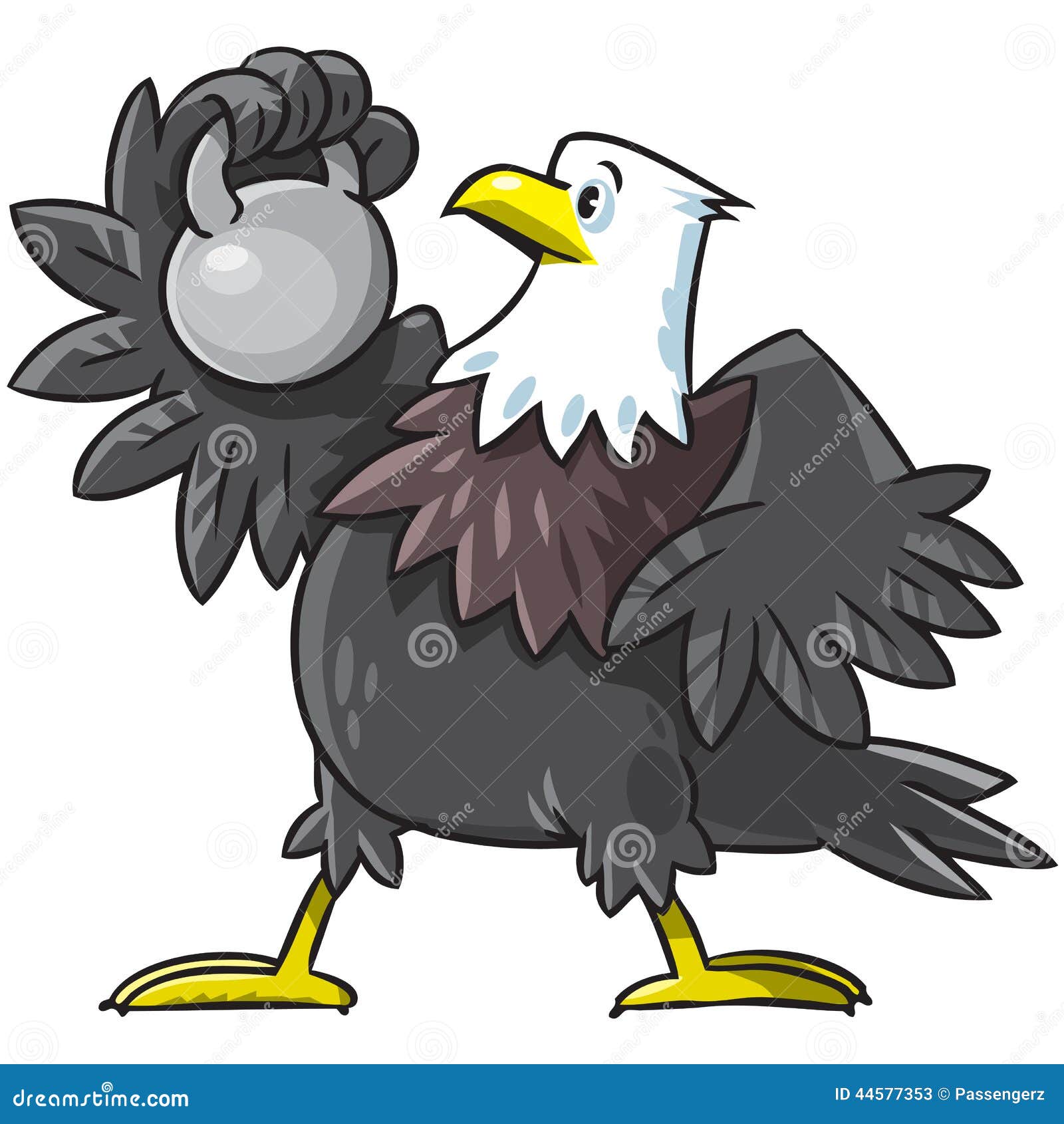 Strong Eagle Athlete. Fitness Bird. Wild Animal Bodybuilder With Vector ...