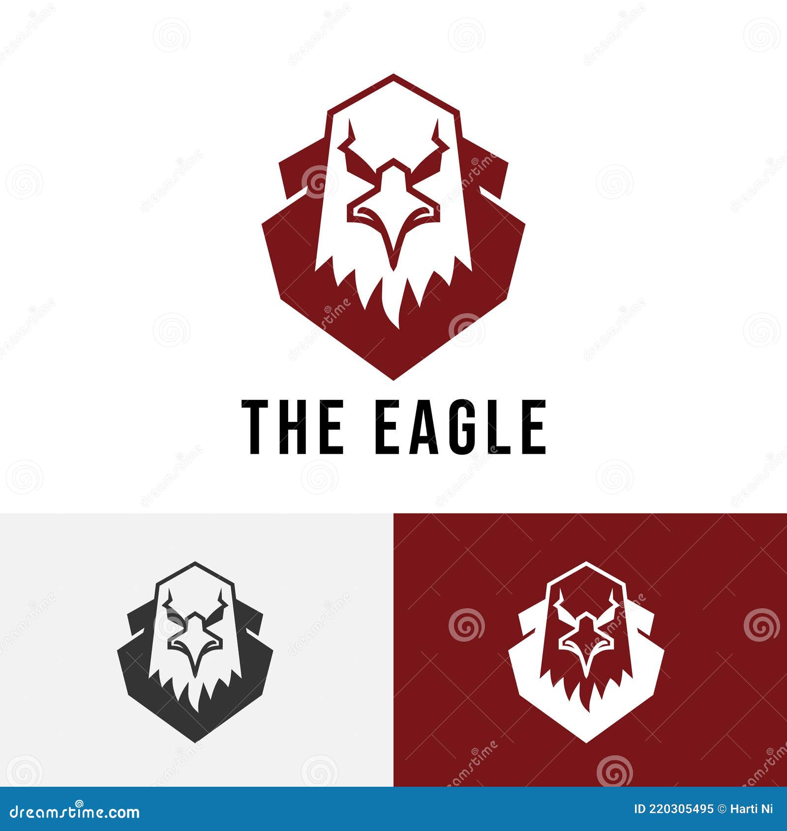 Strong Eagle Falcon Hawk Bird Head Simple Logo Stock Vector ...