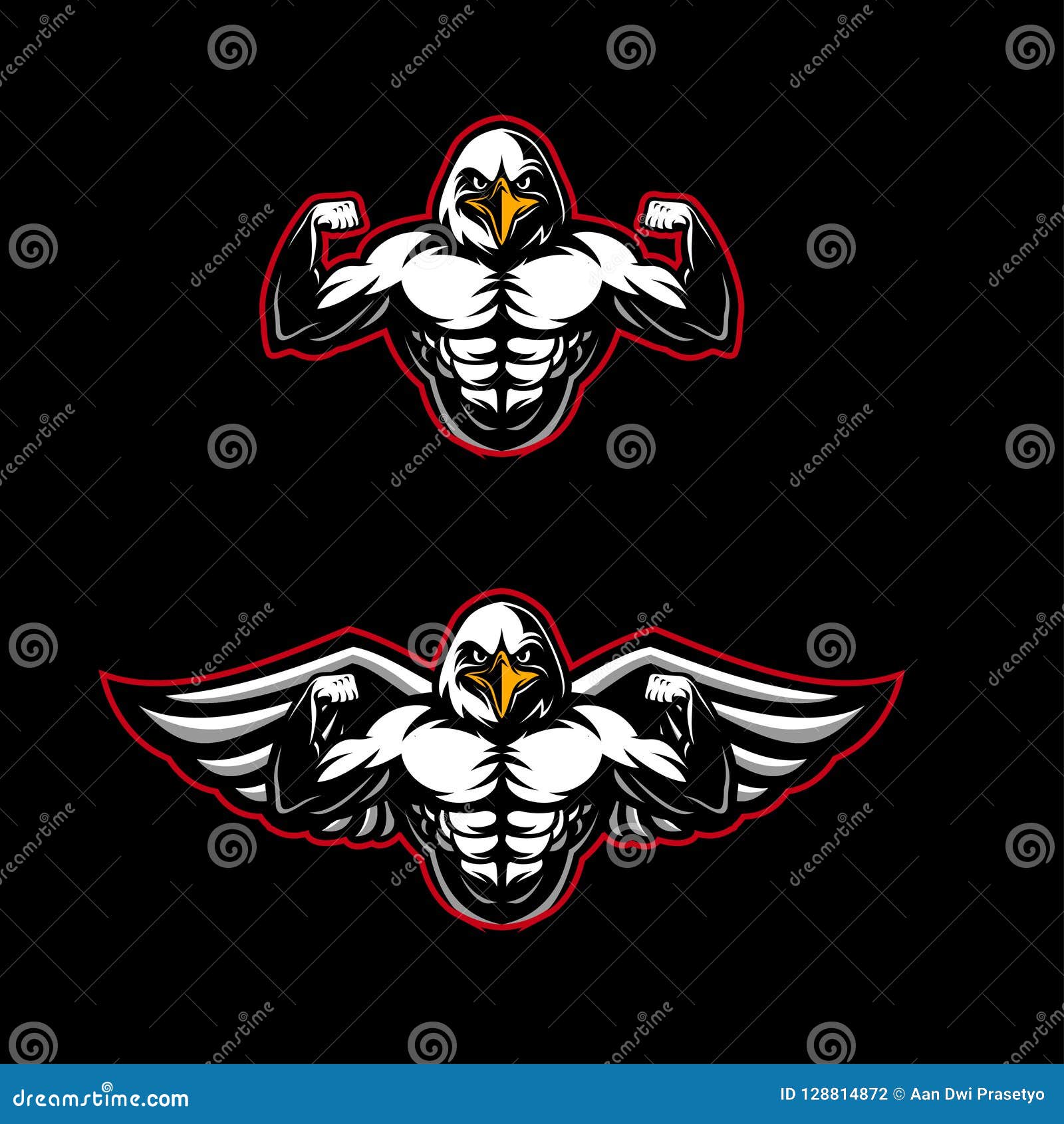 Strong Eagle Mascot stock illustration. Illustration of design - 128814872