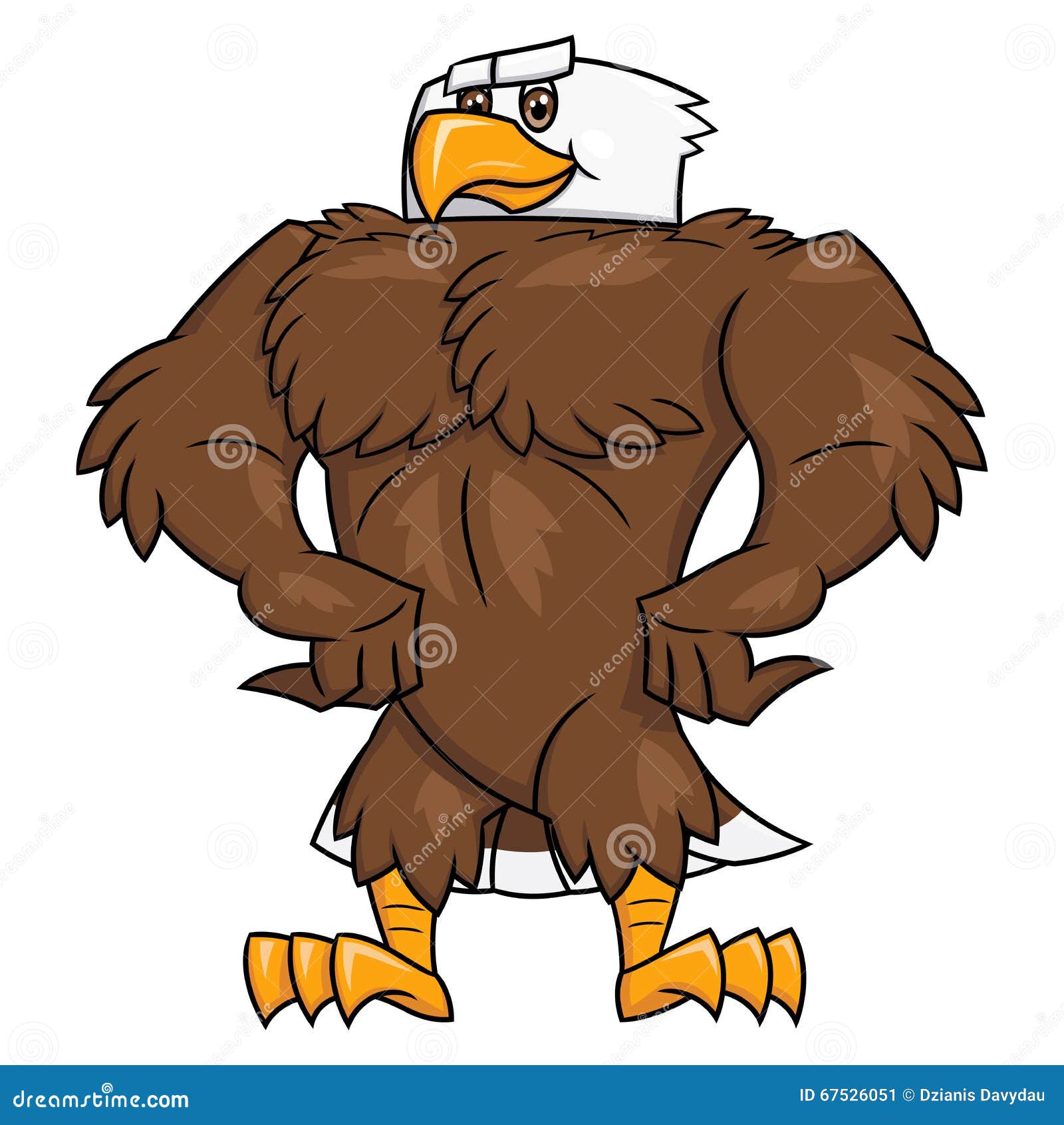 Muscle Eagle American Football Uniform Background Cartoon Vector ...