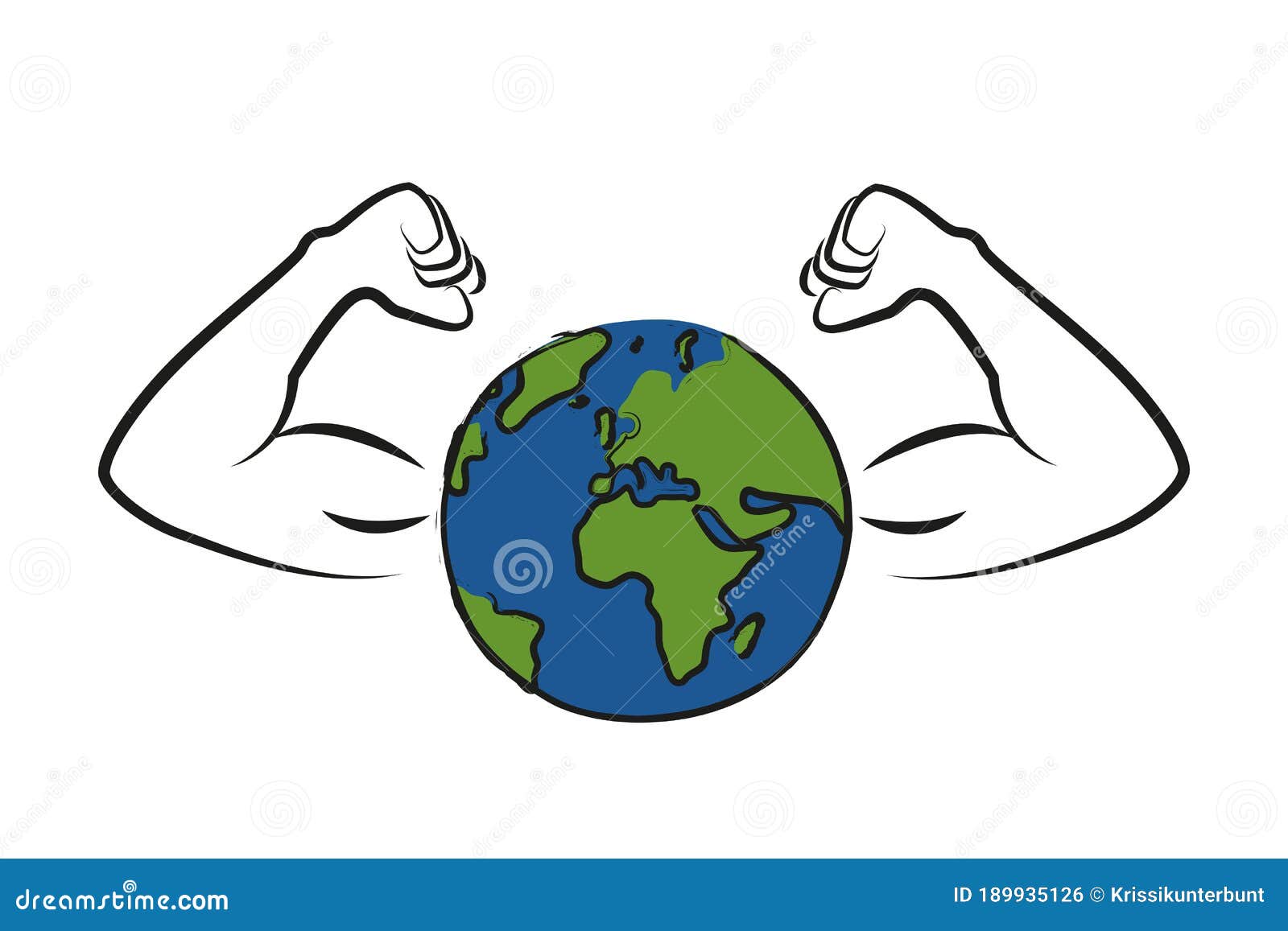 Strong Earth Vector Cartoon Illustration | CartoonDealer.com #214449641
