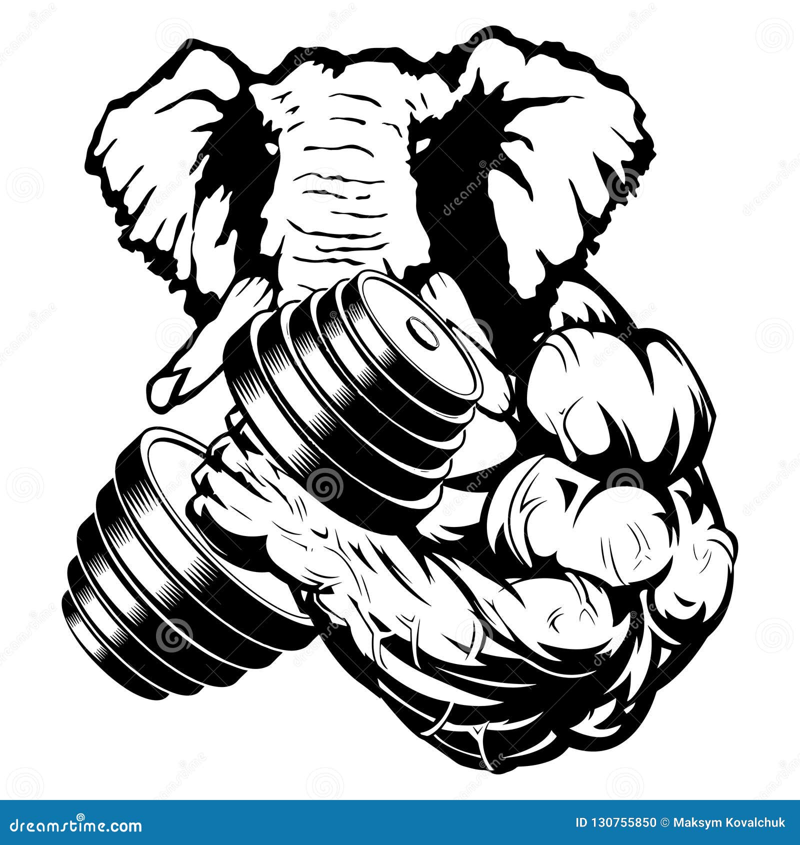 Strong Elephant Stock Illustrations – 3,799 Strong Elephant Stock ...