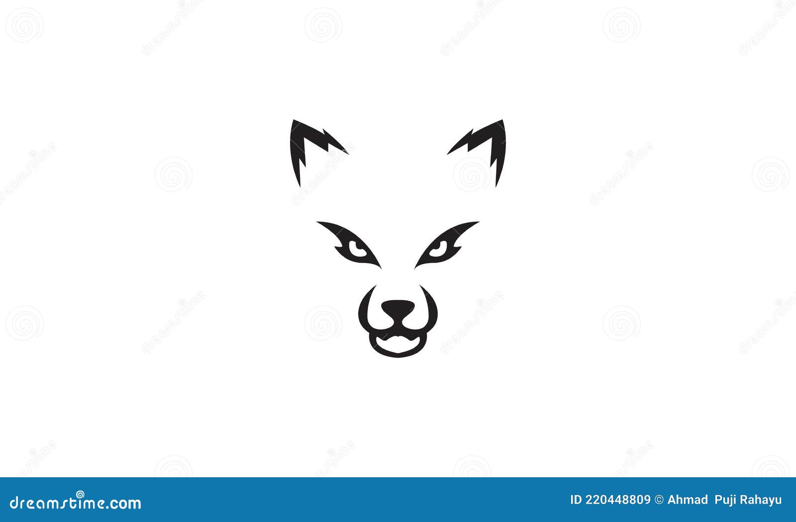 Strong Face Wolf or Fox Logo Symbol Vector Icon Illustration Graphic ...