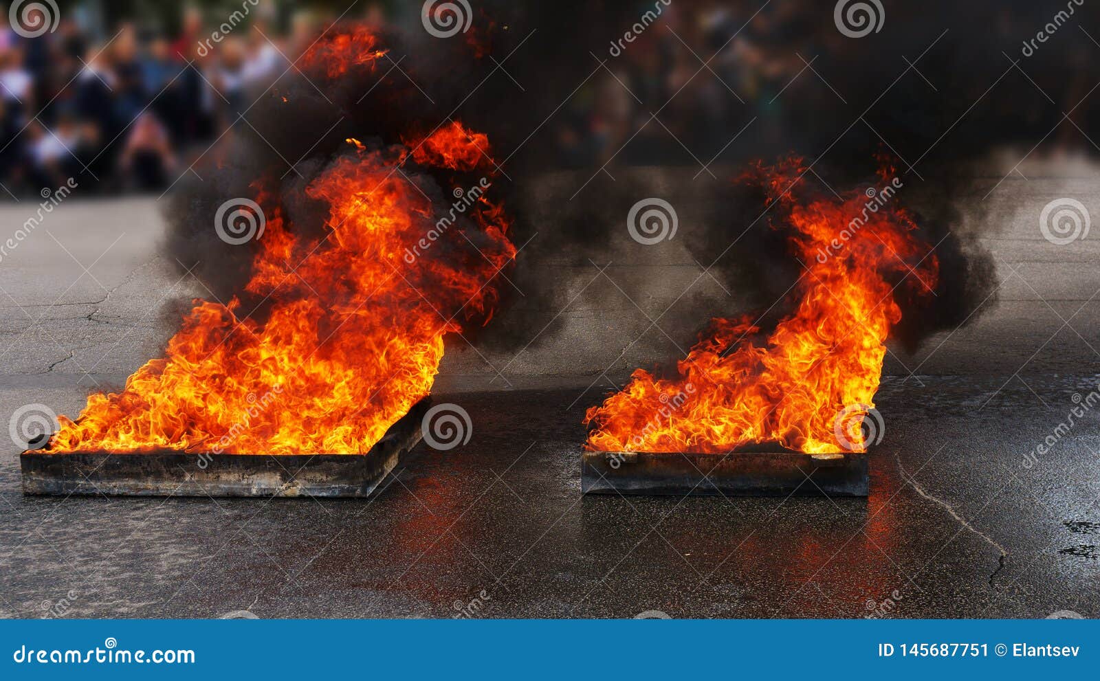 Strong Fire on the Demonstration Exercises of Firefighters in the City ...