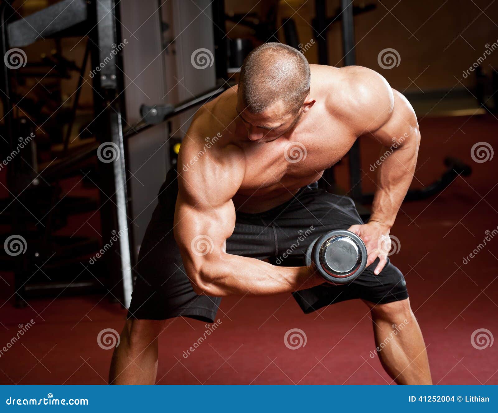 Strong and fit. stock photo. Image of exercise, definition - 41252004