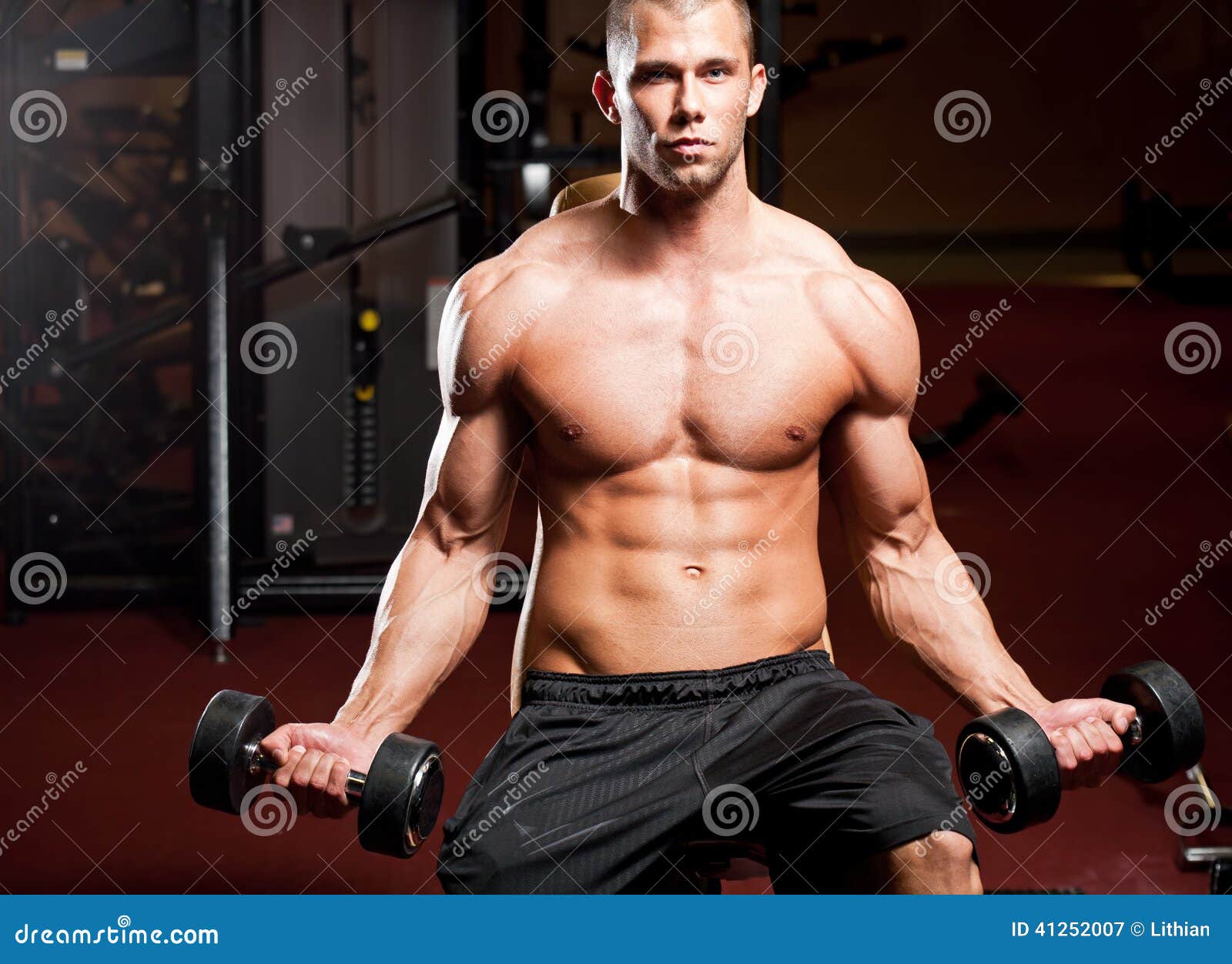Strong and fit. stock image. Image of shoulder, determination - 41252007