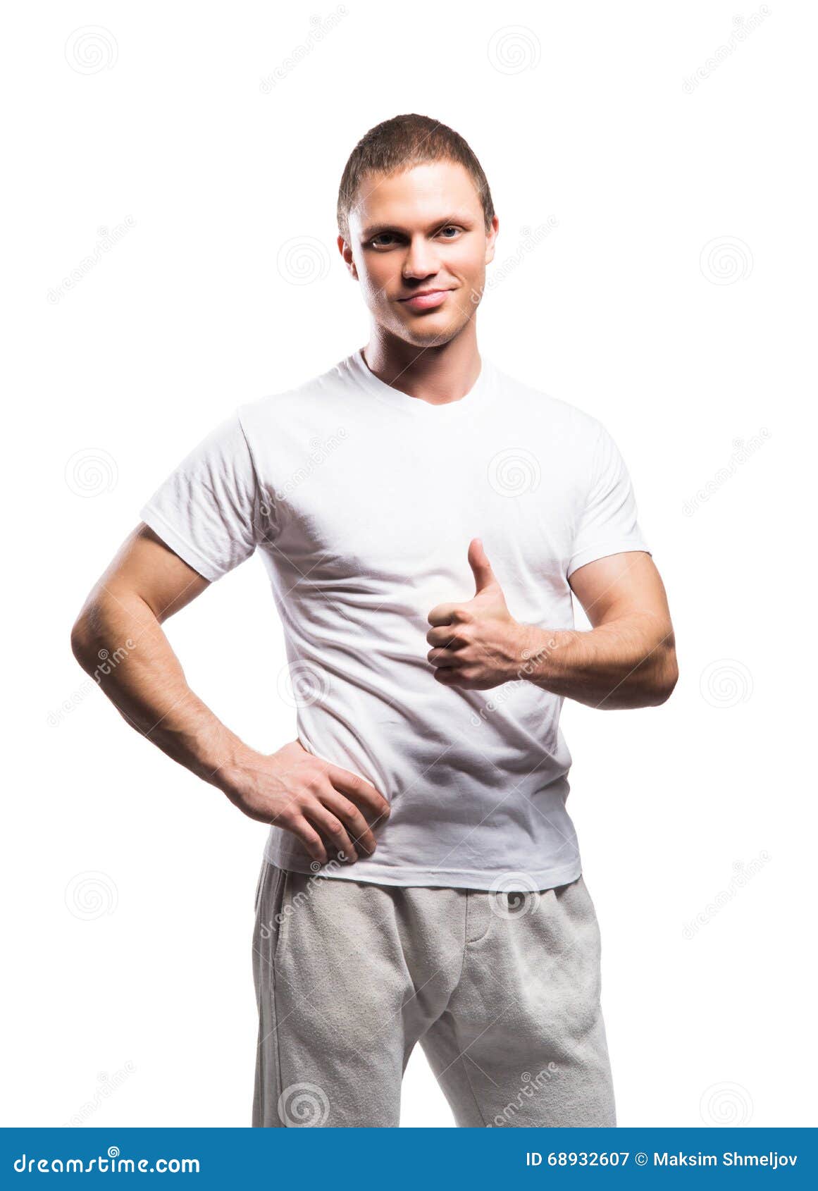 Strong, Fit and Sporty Bodybuilder Man Stock Image - Image of active ...