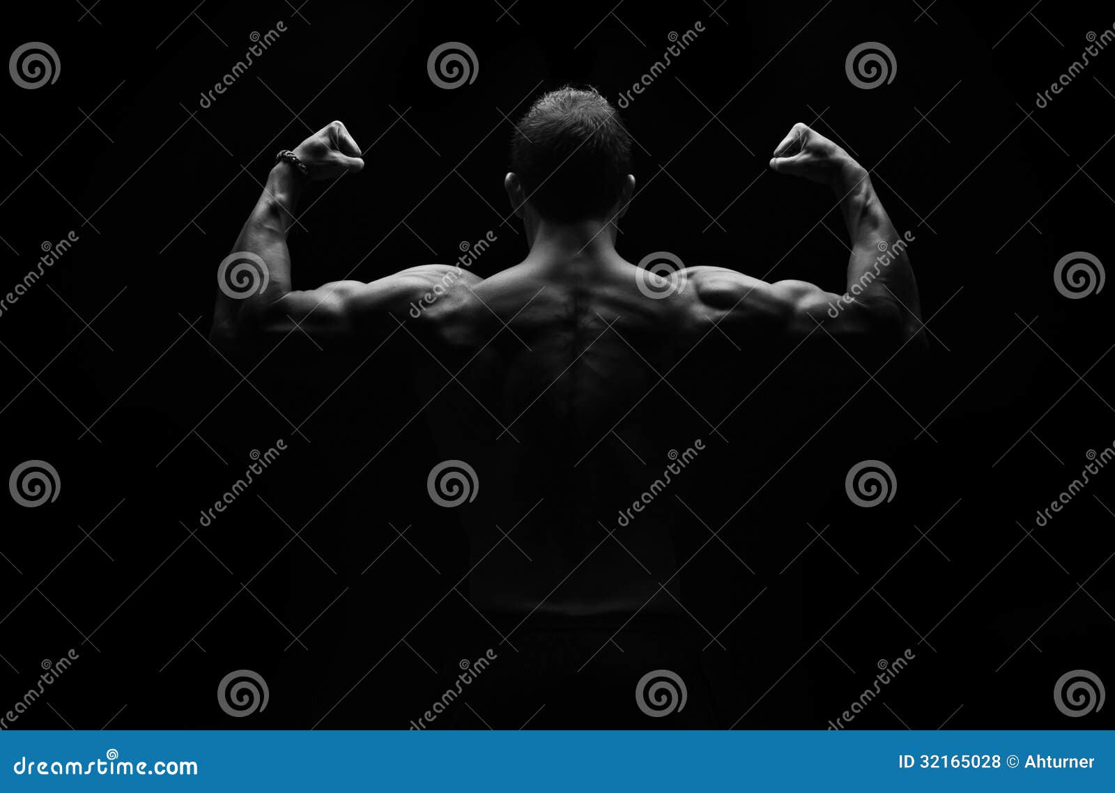Strong fitness man flexing stock photo. Image of handsome - 32165028