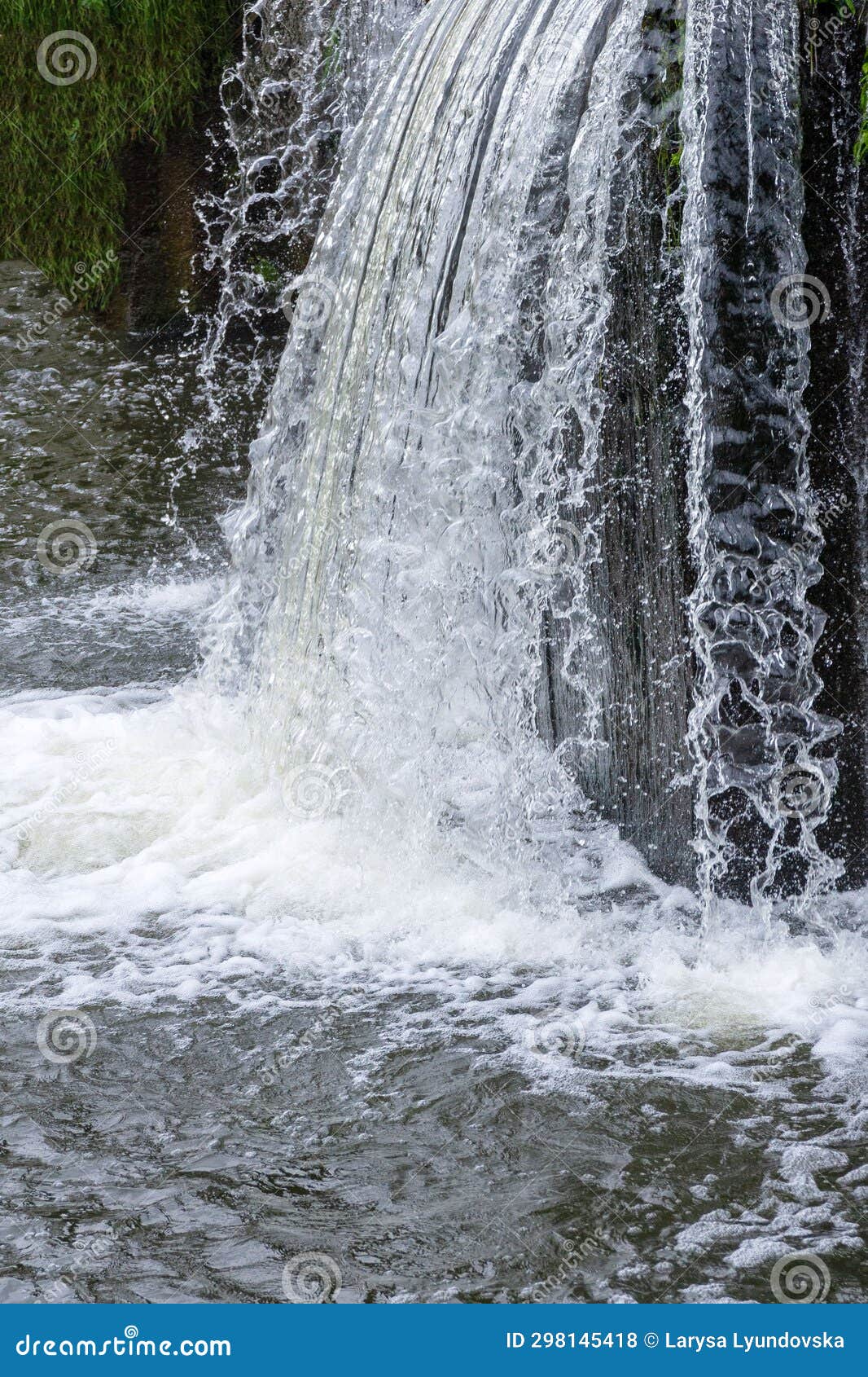 Strong Flow of Water. Active Current, Waterfall Stock Photo - Image of ...