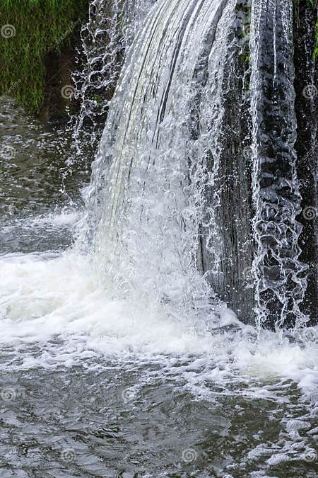 Strong Flow of Water. Active Current, Waterfall Stock Photo - Image of ...