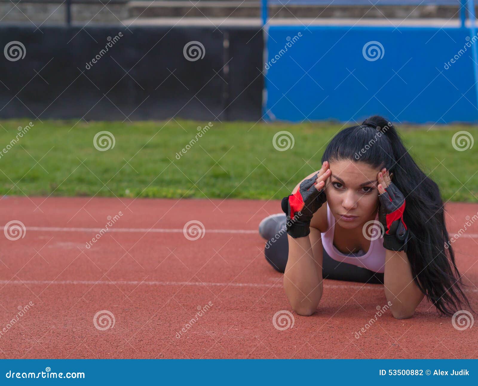 A strong focus on woman stock photo. Image of grass, bodycare - 53500882