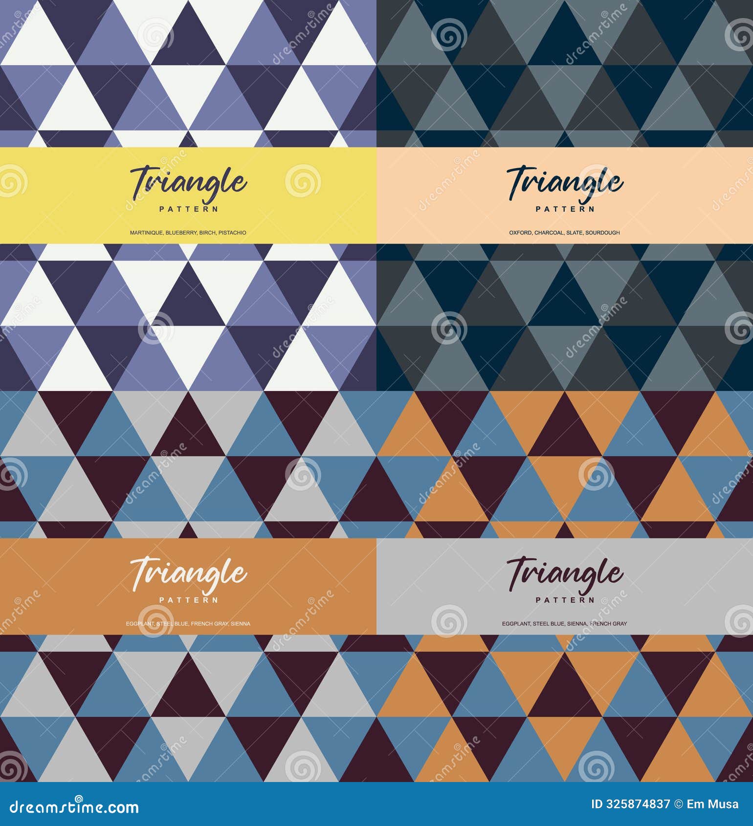 Strong Formal Black and Grey Triangle Mix - Pack of 4 Stock Vector ...