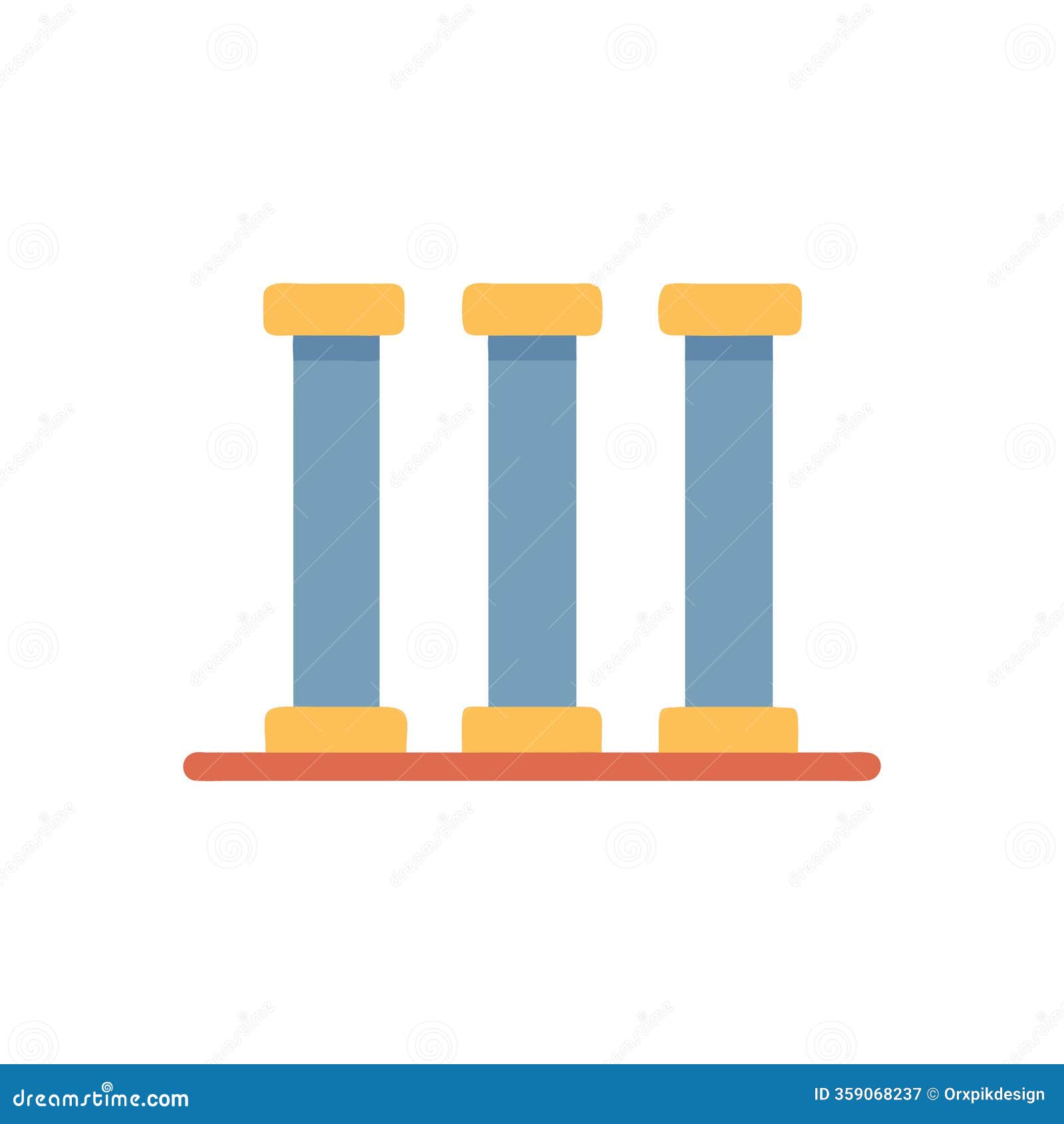 Strong Foundation Pillars Icon Design Stock Illustration - Illustration ...