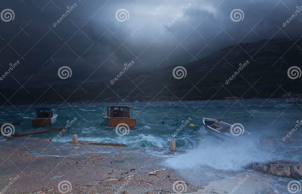 Strong gale stock photo. Image of scenery, coast, balkans - 28546686