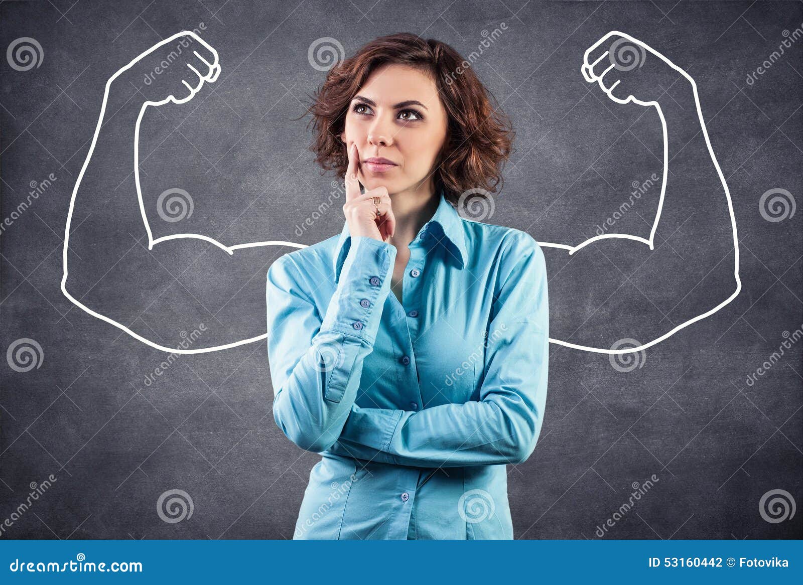 Strong girl stock photo. Image of adult, people, human - 53160442