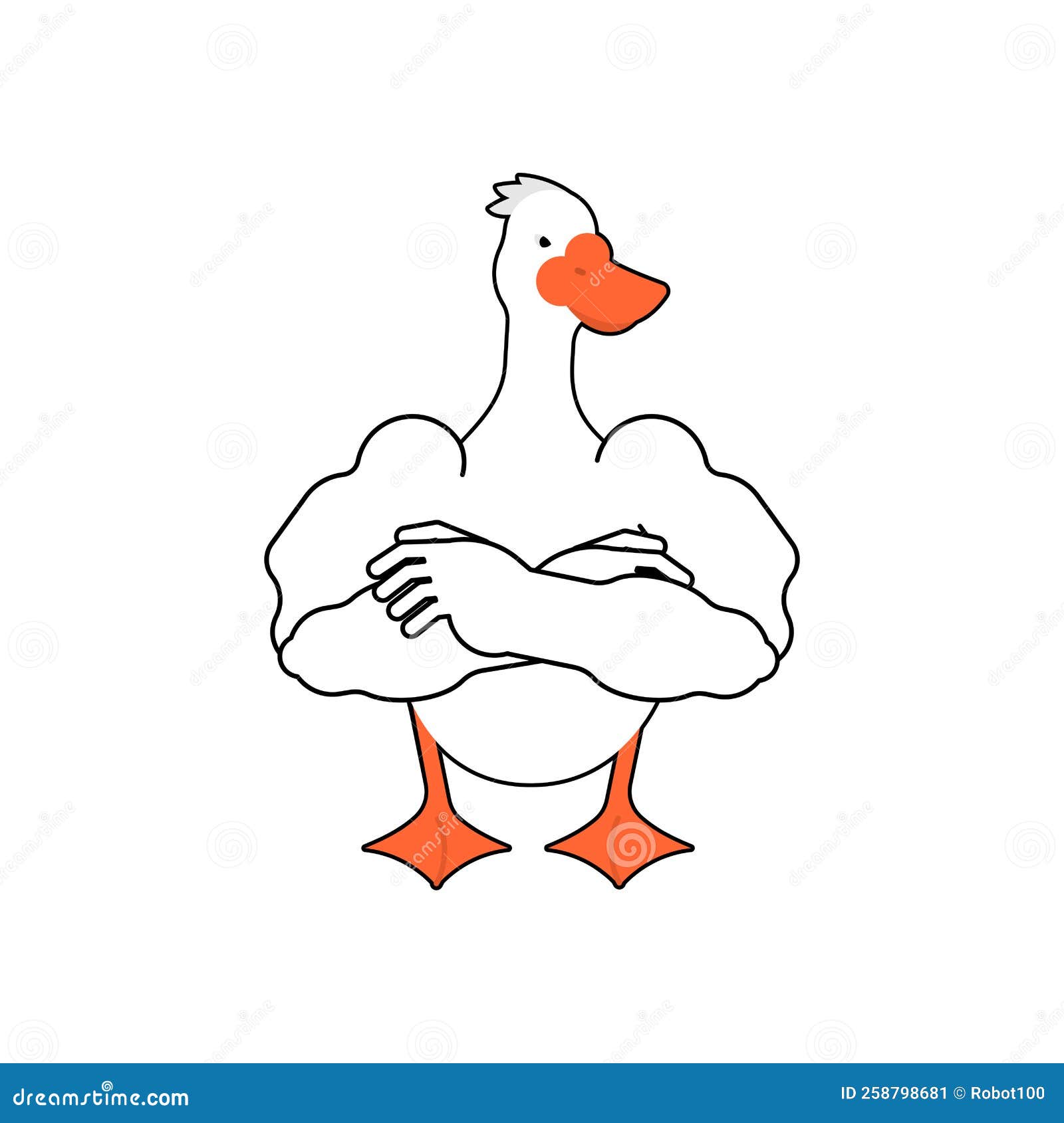 Strong Goose. Powerful Waterfowl Stock Vector - Illustration of design ...
