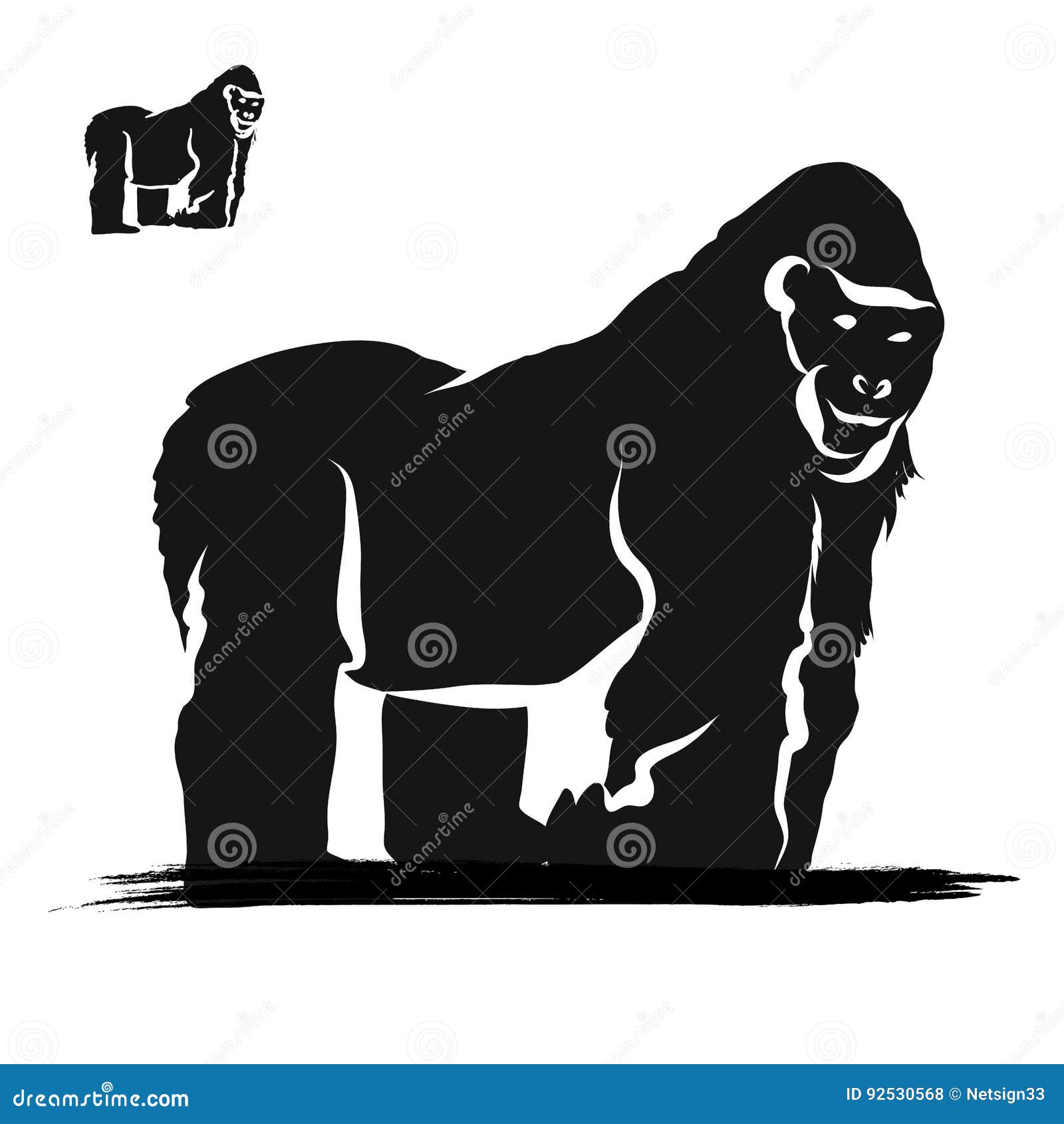Silverback Gorilla Silhouette