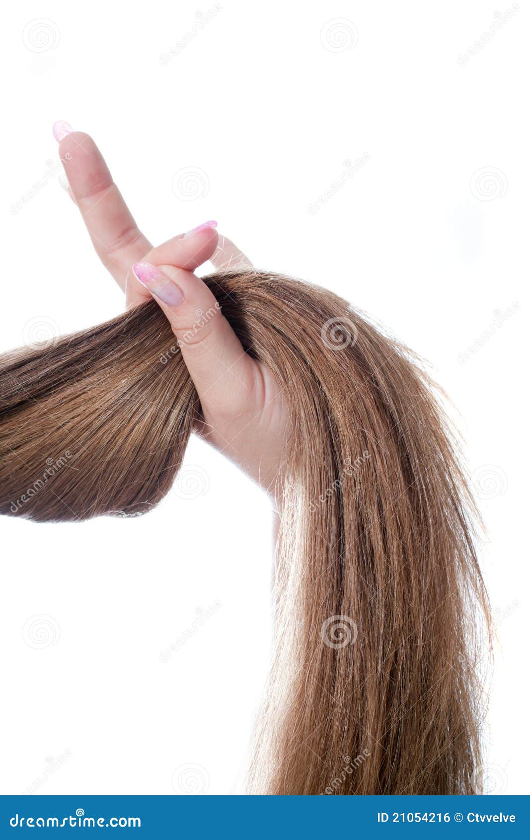 Strong hair stock photo. Image of hand, hair, woman, brown - 21054216