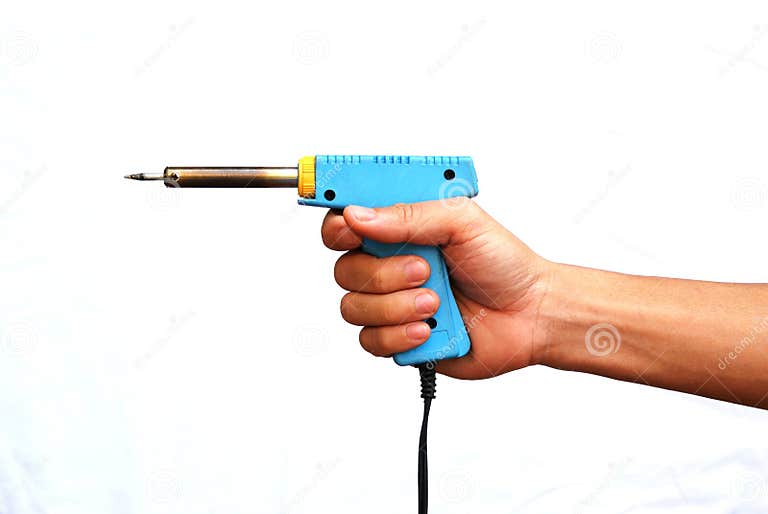 Strong Hand Hold the Soldering Iron Stock Image - Image of adult, human ...