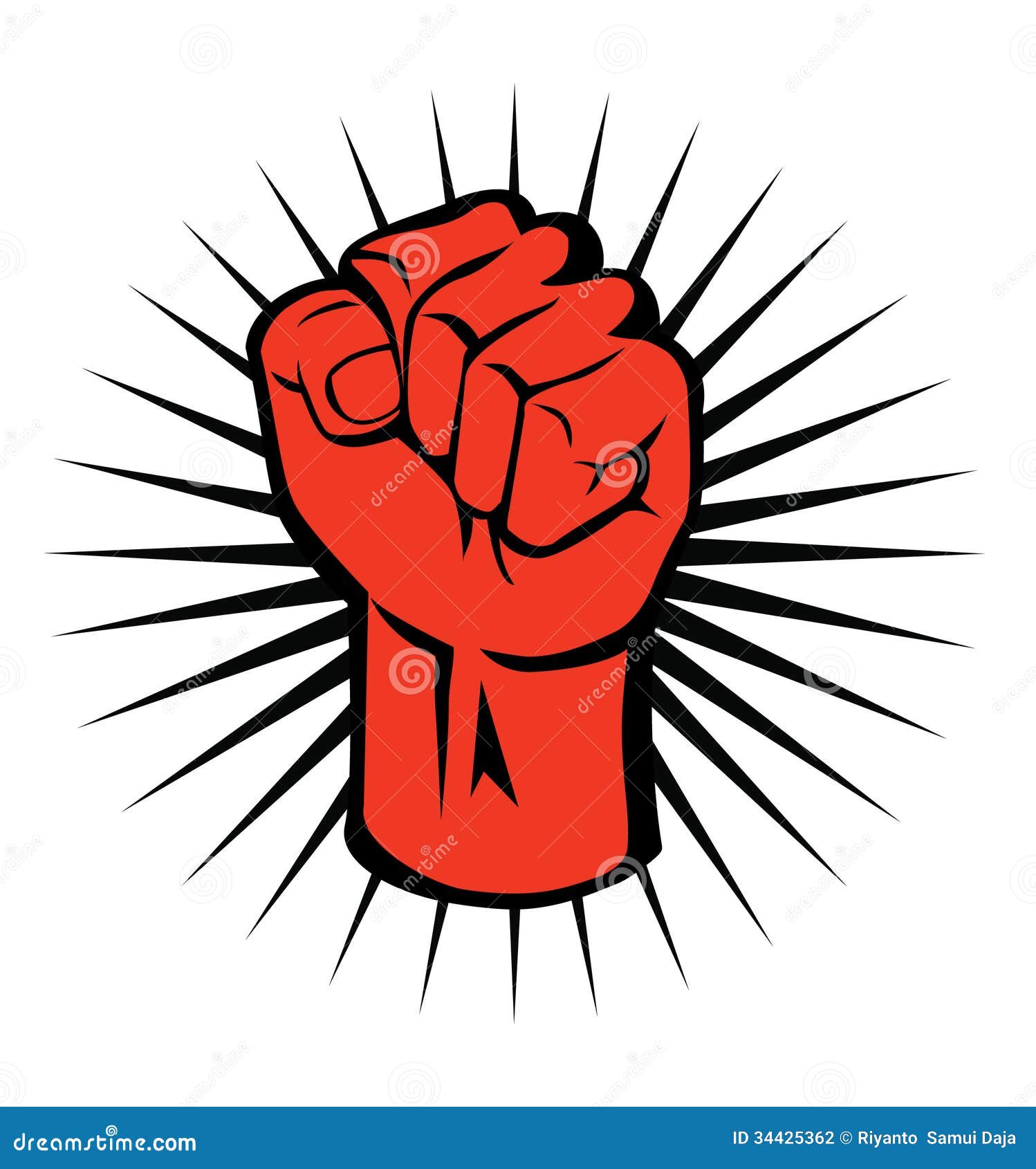 Strong hand stock vector. Illustration of isolated, finger - 34425362