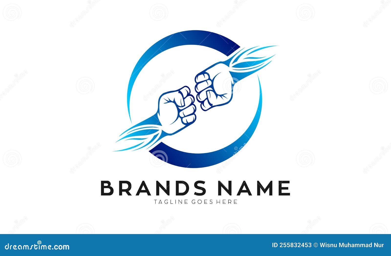 Strong Hands Illustration Vector Logo Stock Vector - Illustration of ...