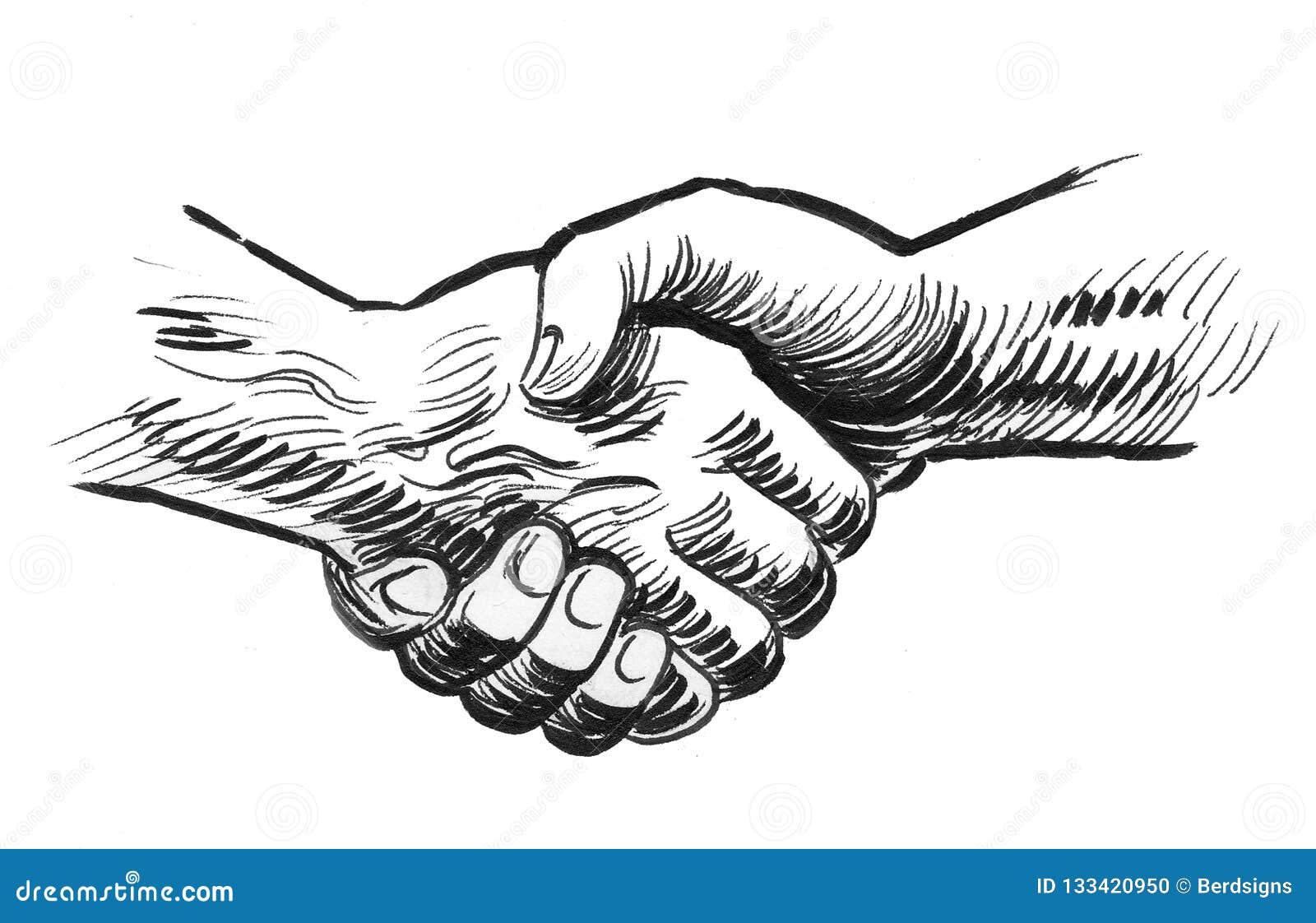Strong handshake stock illustration. Illustration of introduce - 133420950
