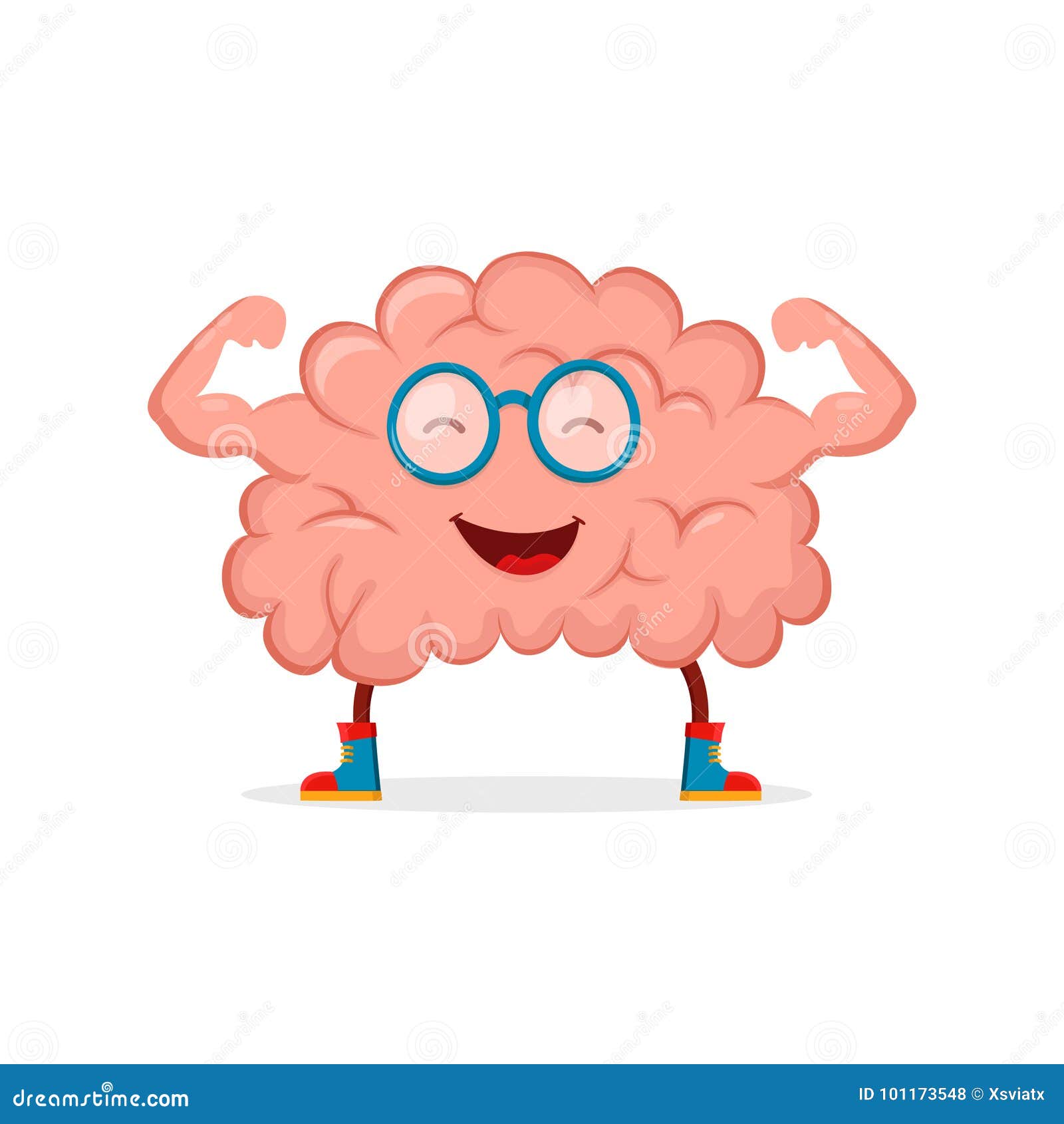 Strong Happy Healthy Brain Character. Stock Vector - Illustration of ... Strong Happy Healthy Brain Character. Stock Vector - Illustration of ...