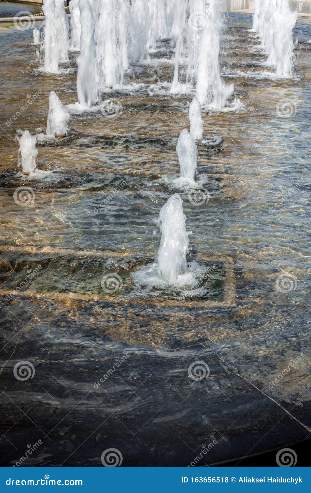 Strong Head of Water Jets from Fountain/water Shape on Fountain Stock ...
