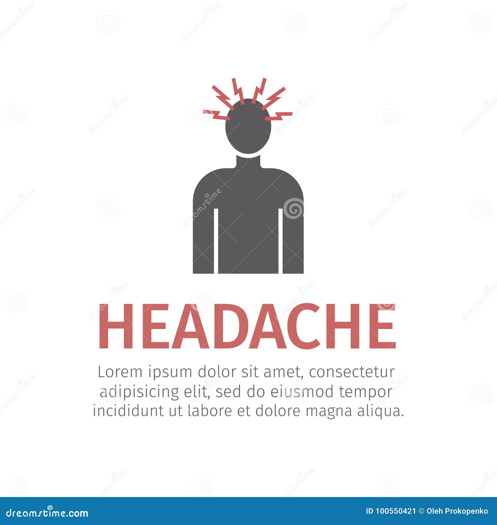 Headache icon. Vector sign stock vector. Illustration of intelligence ...
