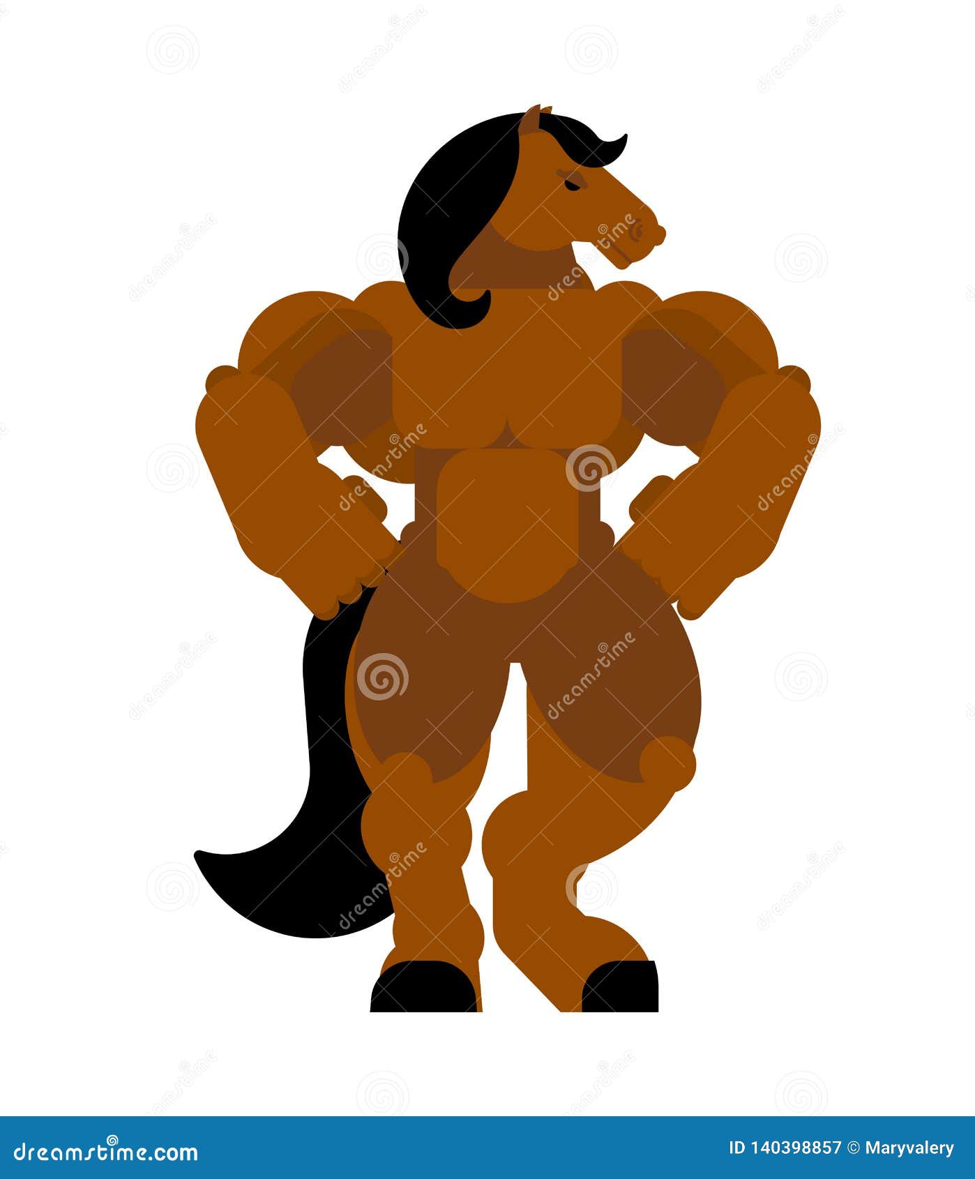Strong Horse Power. Powerful Stallion. Heavy Steed Stock Vector ...